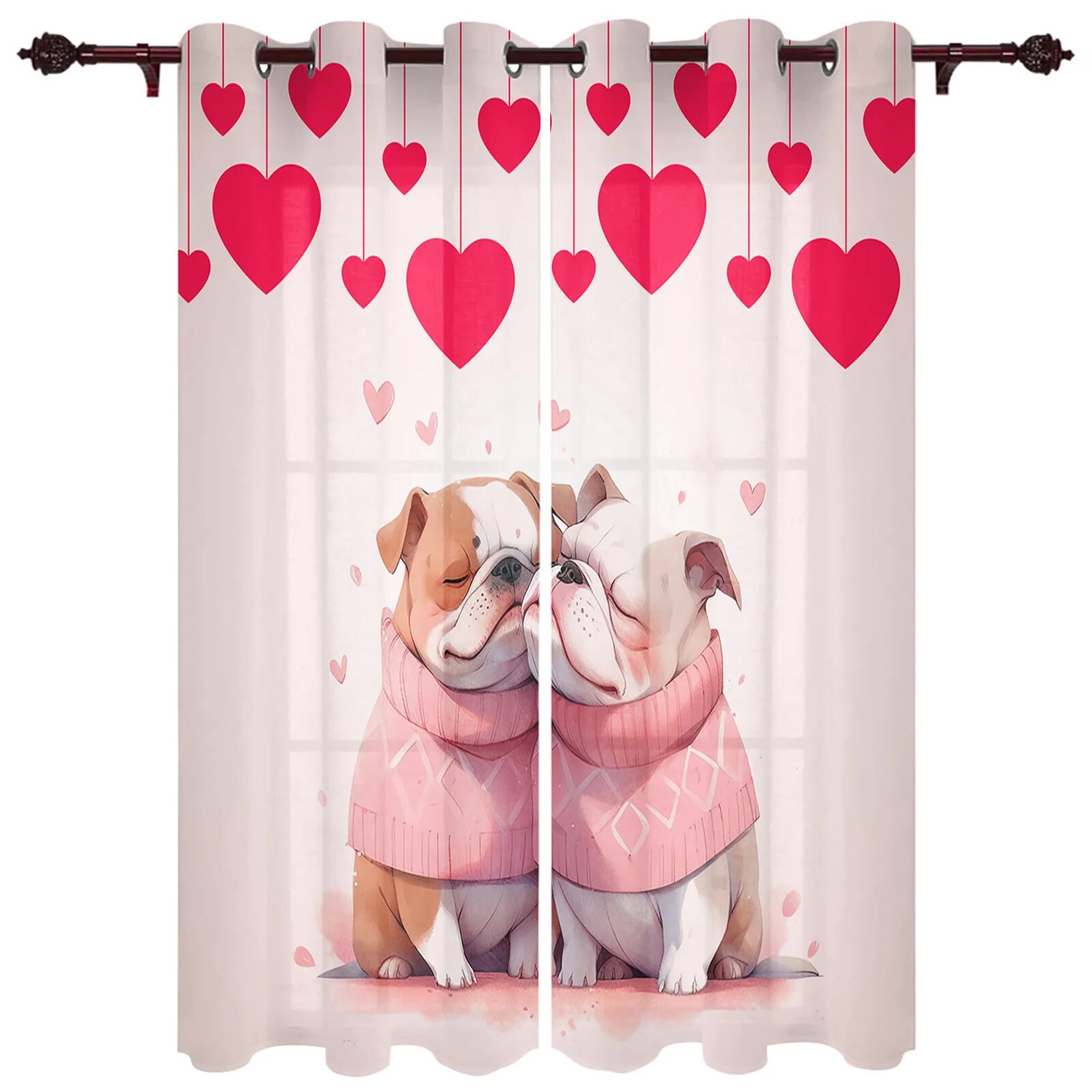 Vine Planks Garden Outdoor Valance Window Curtains For Living Room ...