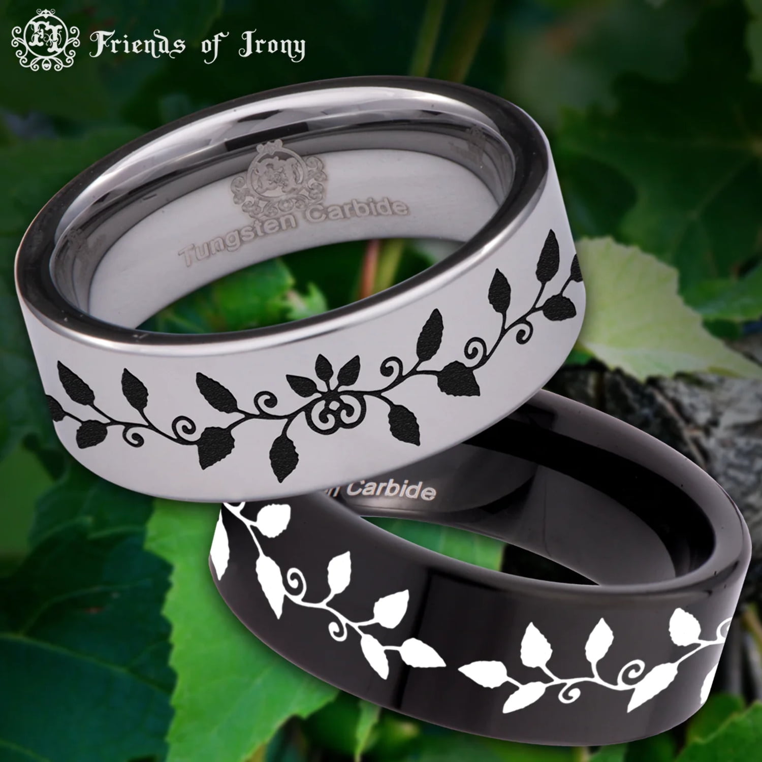 Vine Tungsten Carbide Ring - Walmart.com