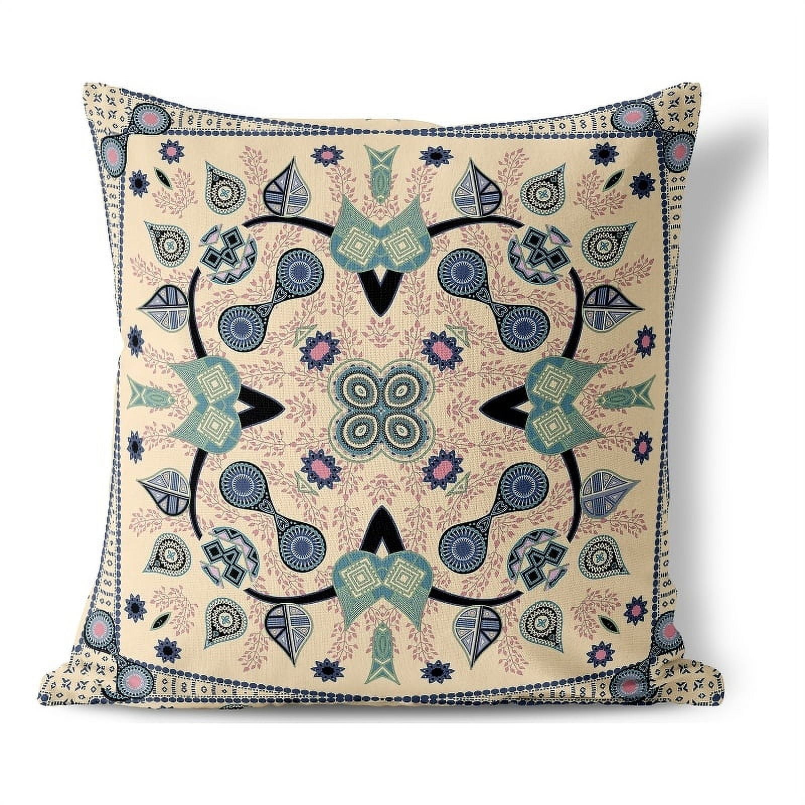 Vine Visions Indoor/Outdoor Pillow in Beige 20x20 - Walmart.com