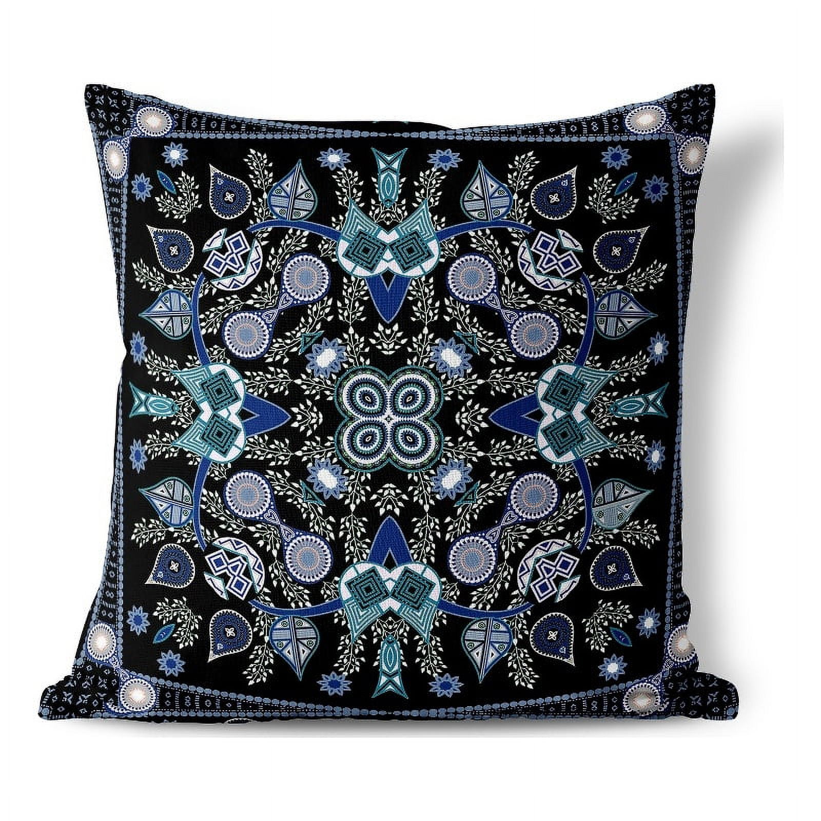 Vine Visions Indoor/Outdoor Pillow in Black 26x26 - Walmart.com