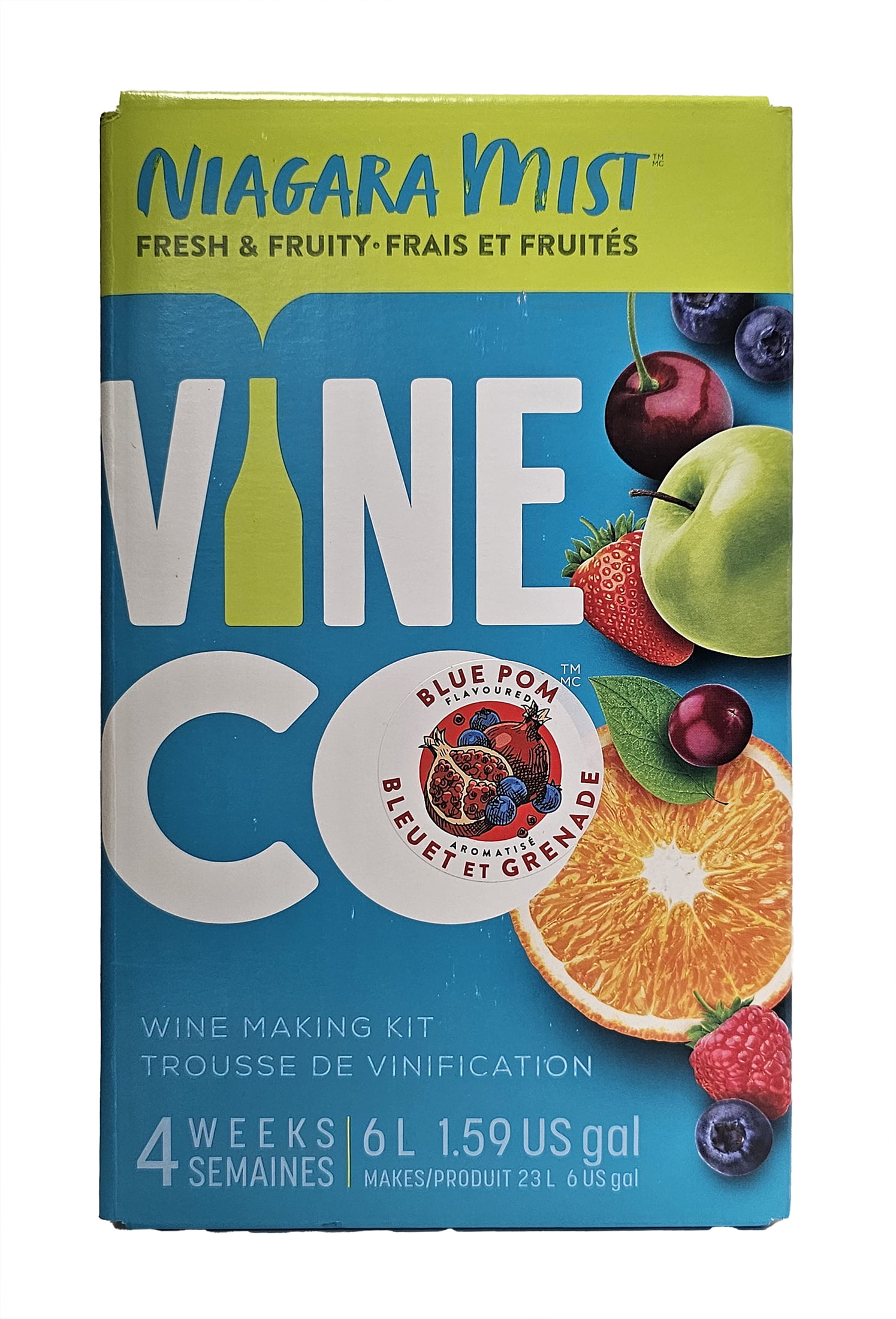 VineCo Niagara Mist Blue Pom Wine Ingredient Kit - Walmart.com
