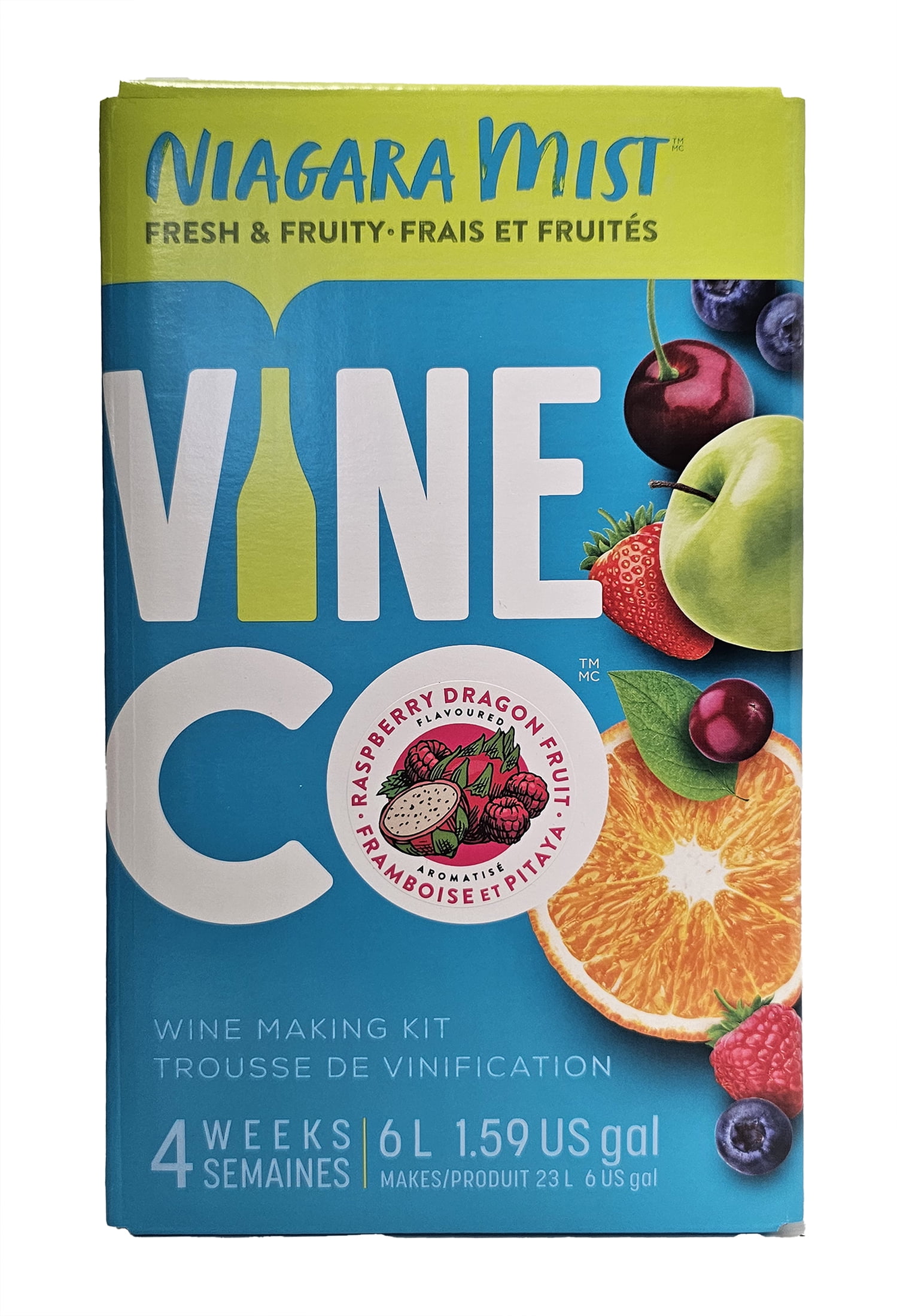 VineCo Niagara Mist Raspberry Dragon Fruit Wine Ingredient Kit - Walmart.com