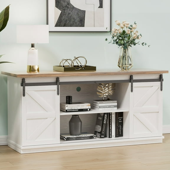 MAYEERTY 58" Farmhouse TV Stand and Entertainment Center for TVs up to ...