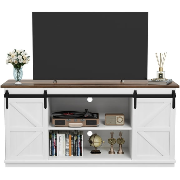 58" Farmhouse TV Stand and Entertainment Center for Televisions up to ...