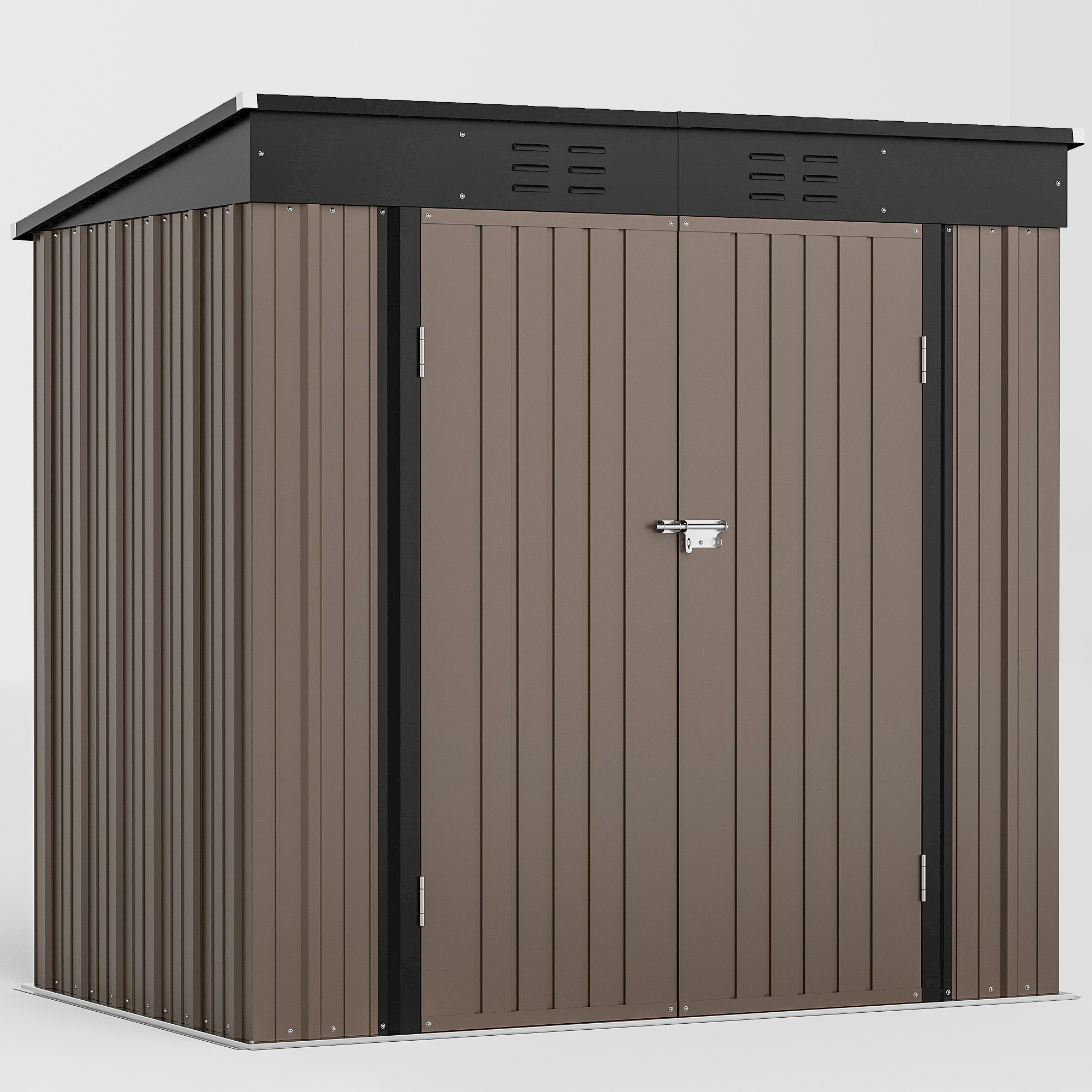 Devoko 4×6 ft.Patio Metal Shed, Lockable Garden Shed for Outdoor ...