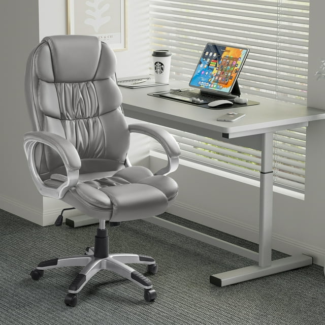 Vineego Office Chair High Back Computer Chair Ergonomic Desk Chair, PU ...