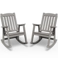 Vineego Oversized Outdoor Rocking Chair Set of 2, Heavy Duty Patio ...