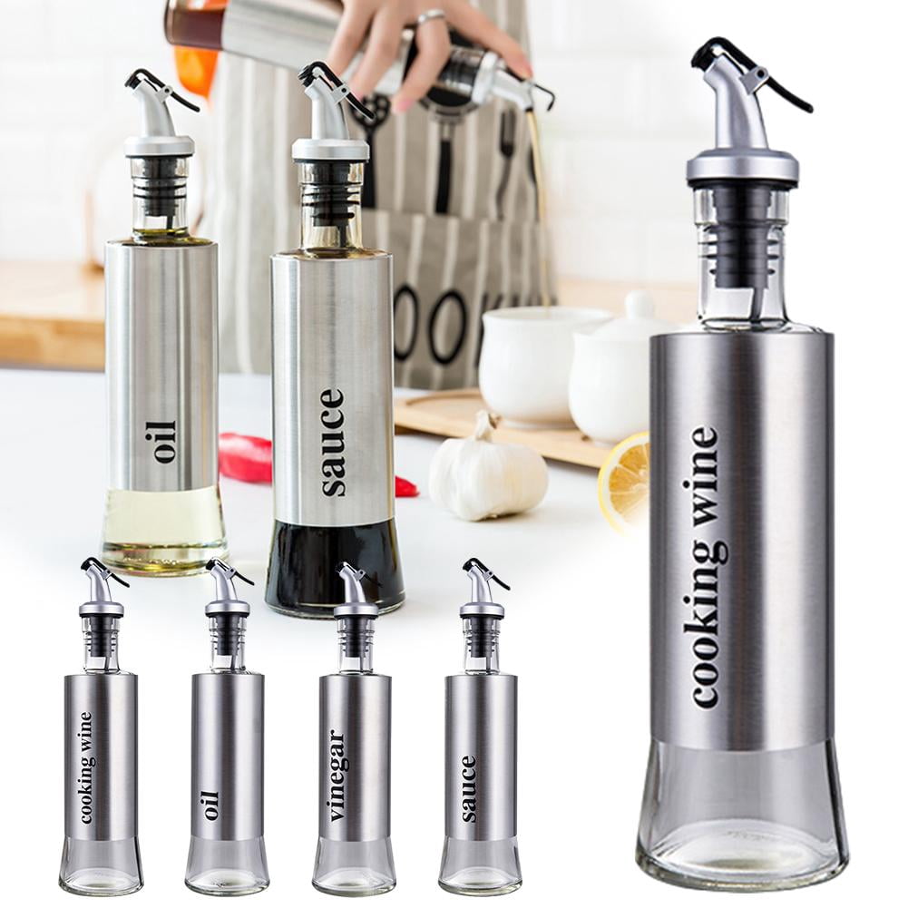 Vinegar New Creative Stainless Steel Seasoning Bottle Leak-Proof Soy ...