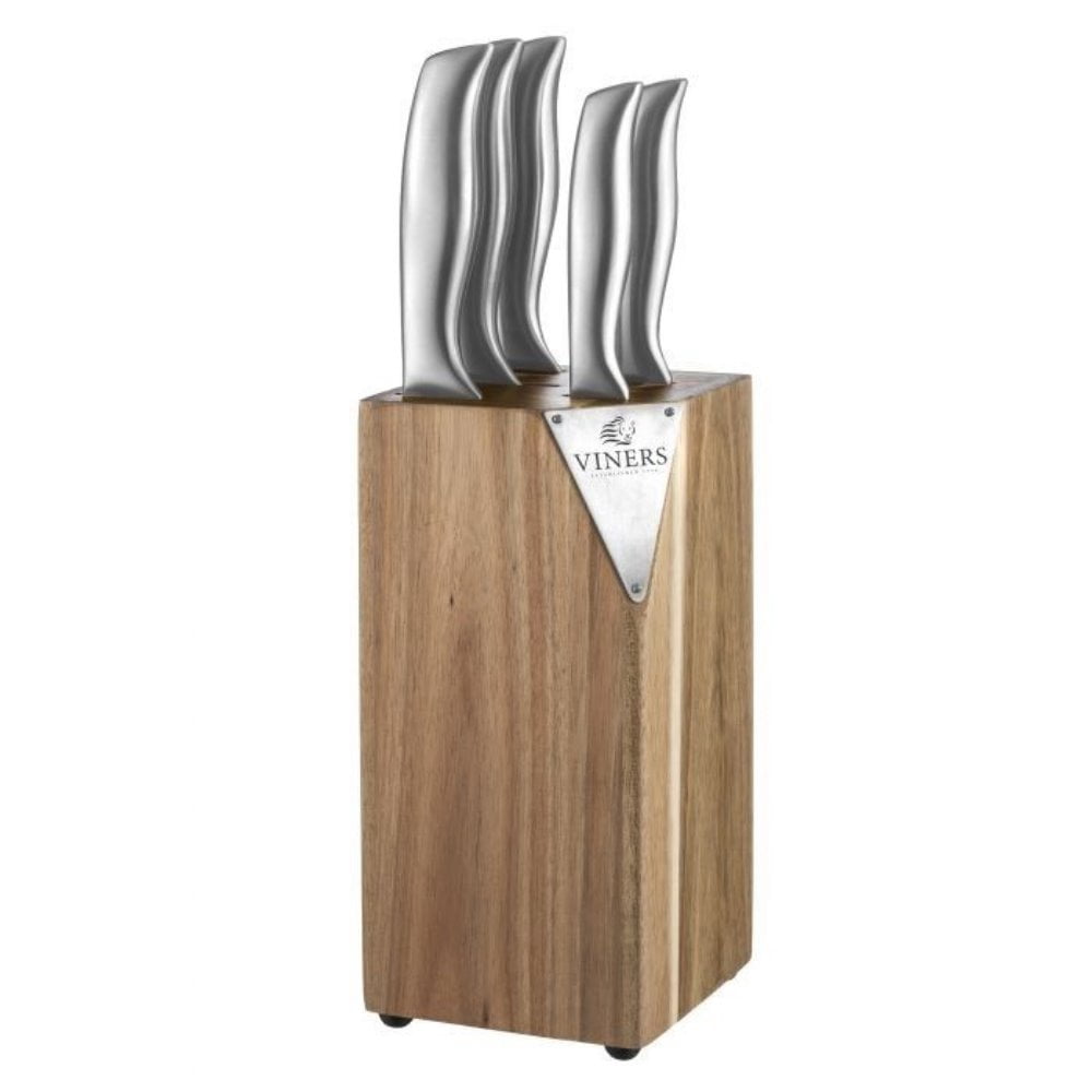Viners 5-Piece Knife Block Set | Acacia - Walmart.com