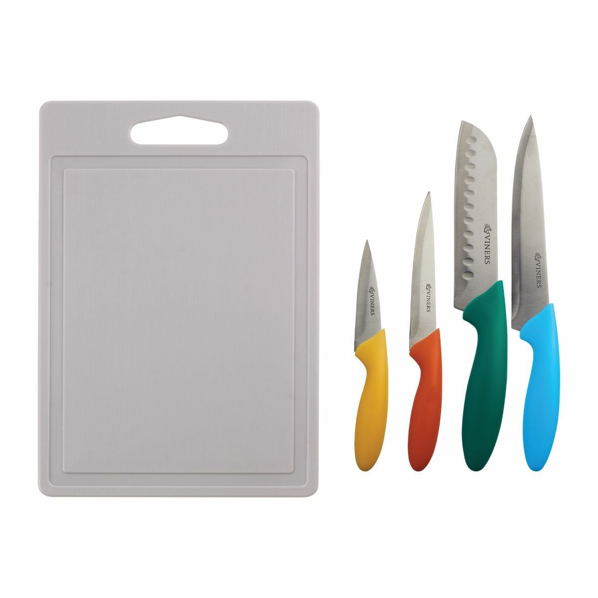 Viners Vivid Knife Set with Chopping Board | 4-Piece - Walmart.com