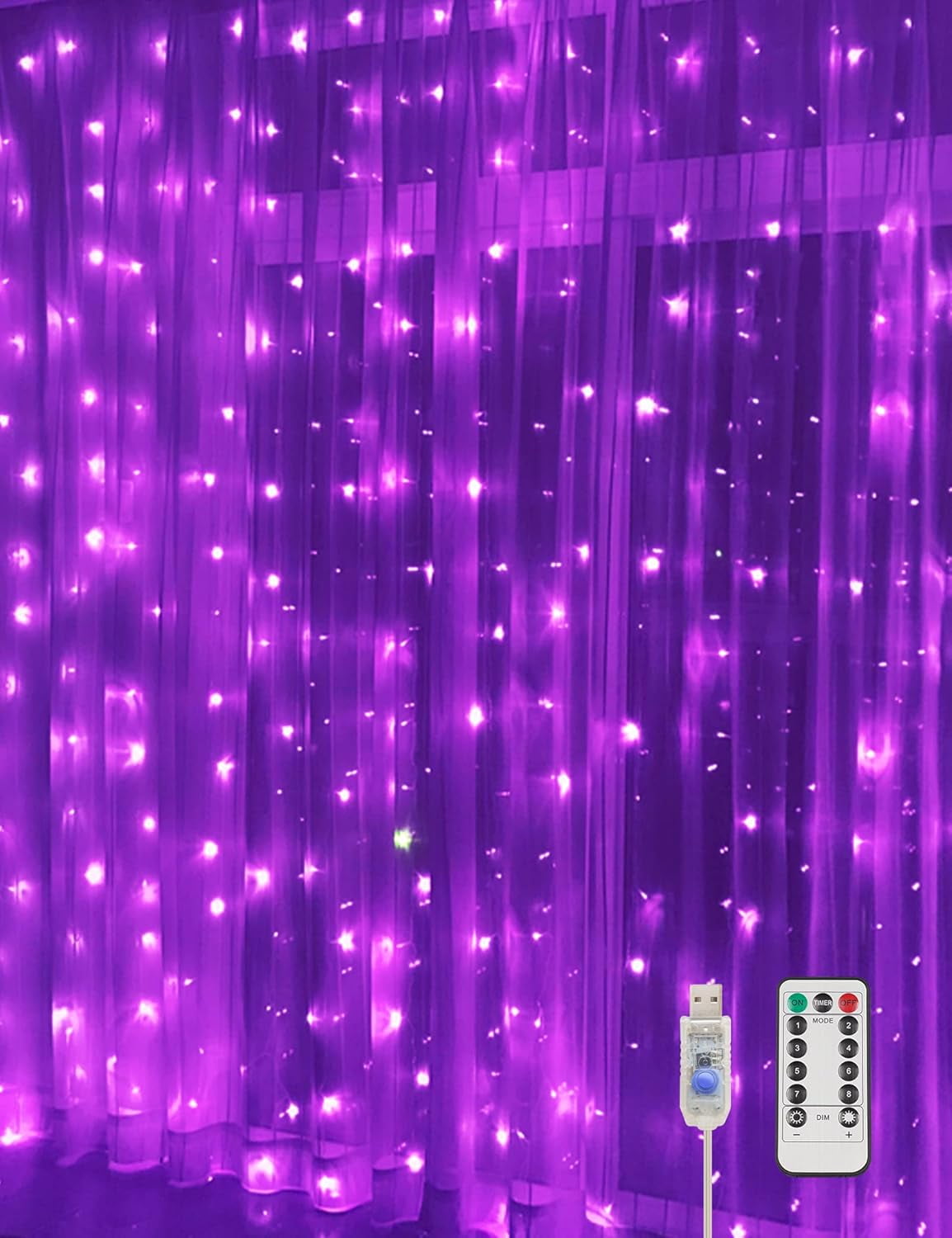 Vines with Lights for Bedroom, 200 LED Fairy Lighs with Vines, Curtain ...