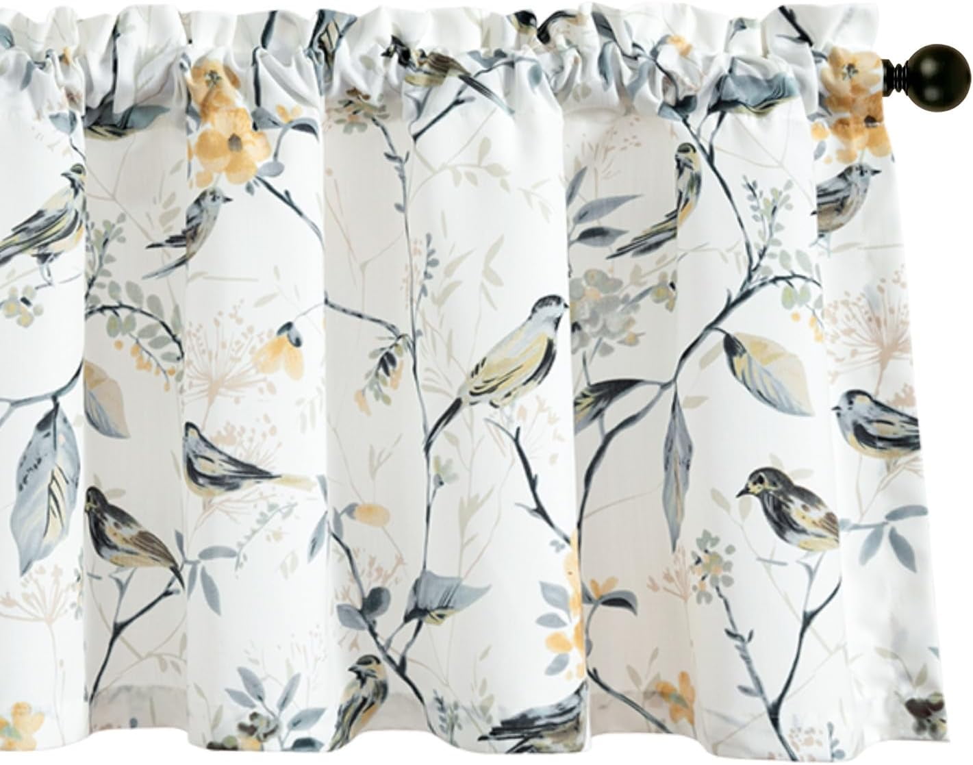 Vines Printed Curtains Valances for Kitchen, Rod Pocket Valance for ...