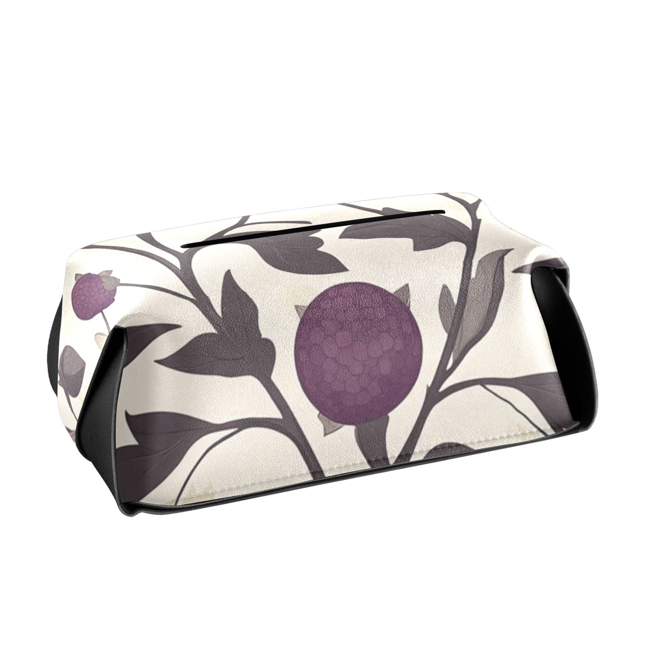 Vines and Berries Tissue Box Cover Leather Square Rectangle Tissue Box ...