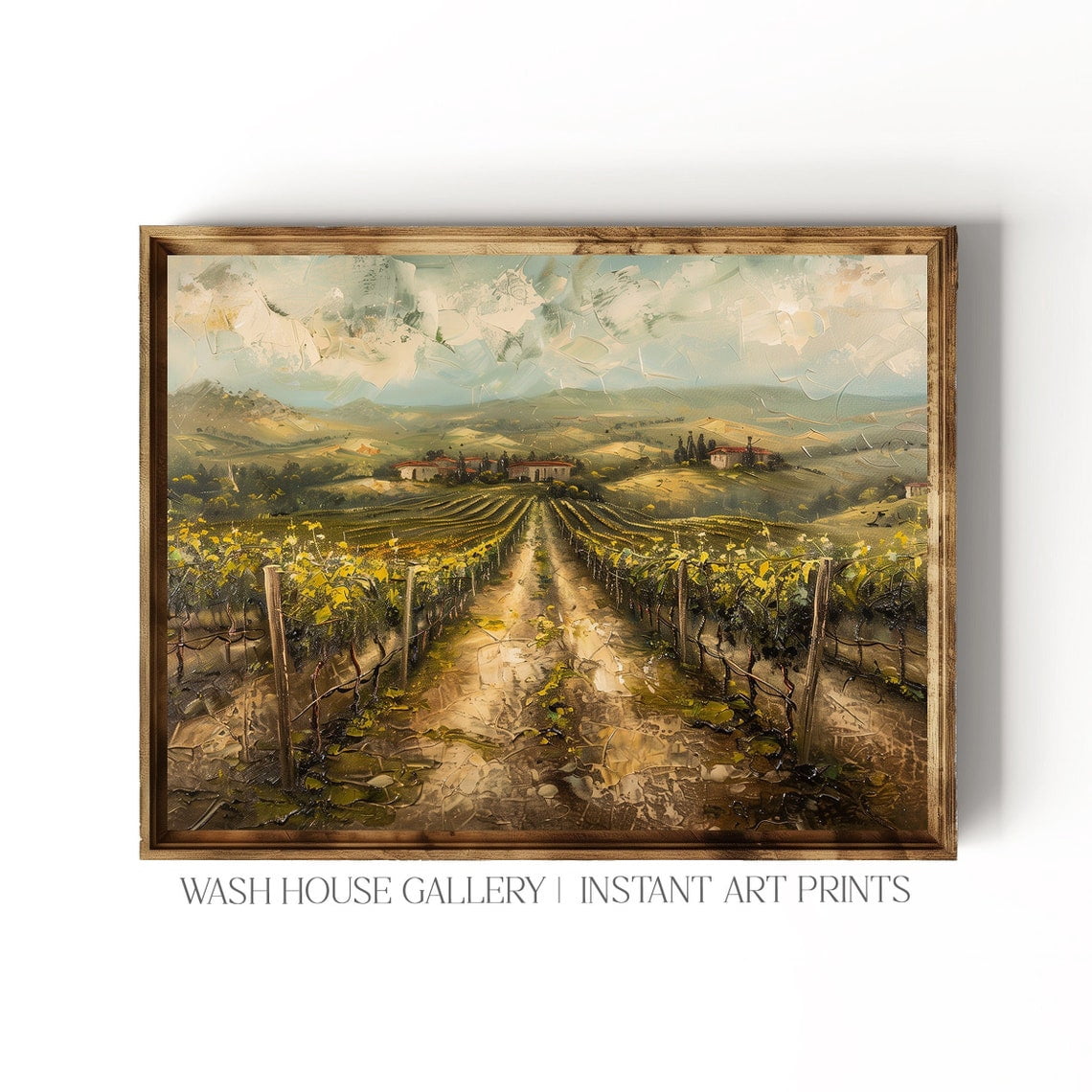 Vineyard Poster Tuscany Wall Art Italy Italian Vineyard Art European ...