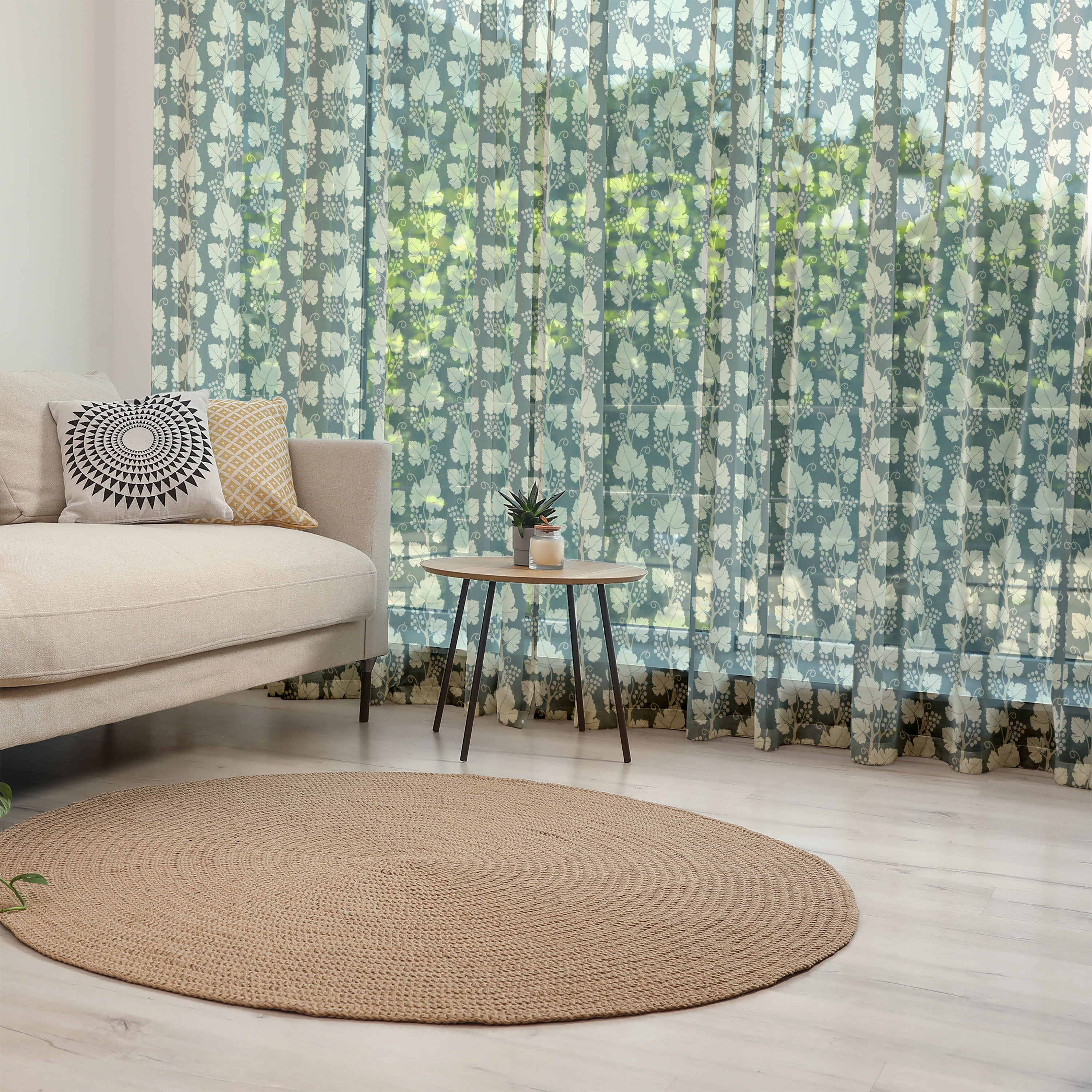 Vineyard Tulle Curtains with Rod Pocket, Ornate Lattice Pattern Floral ...