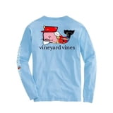 Vineyard Vines Boy's Blue Nutcracker Back Whale Long-Sleeve Pocket Tee ...