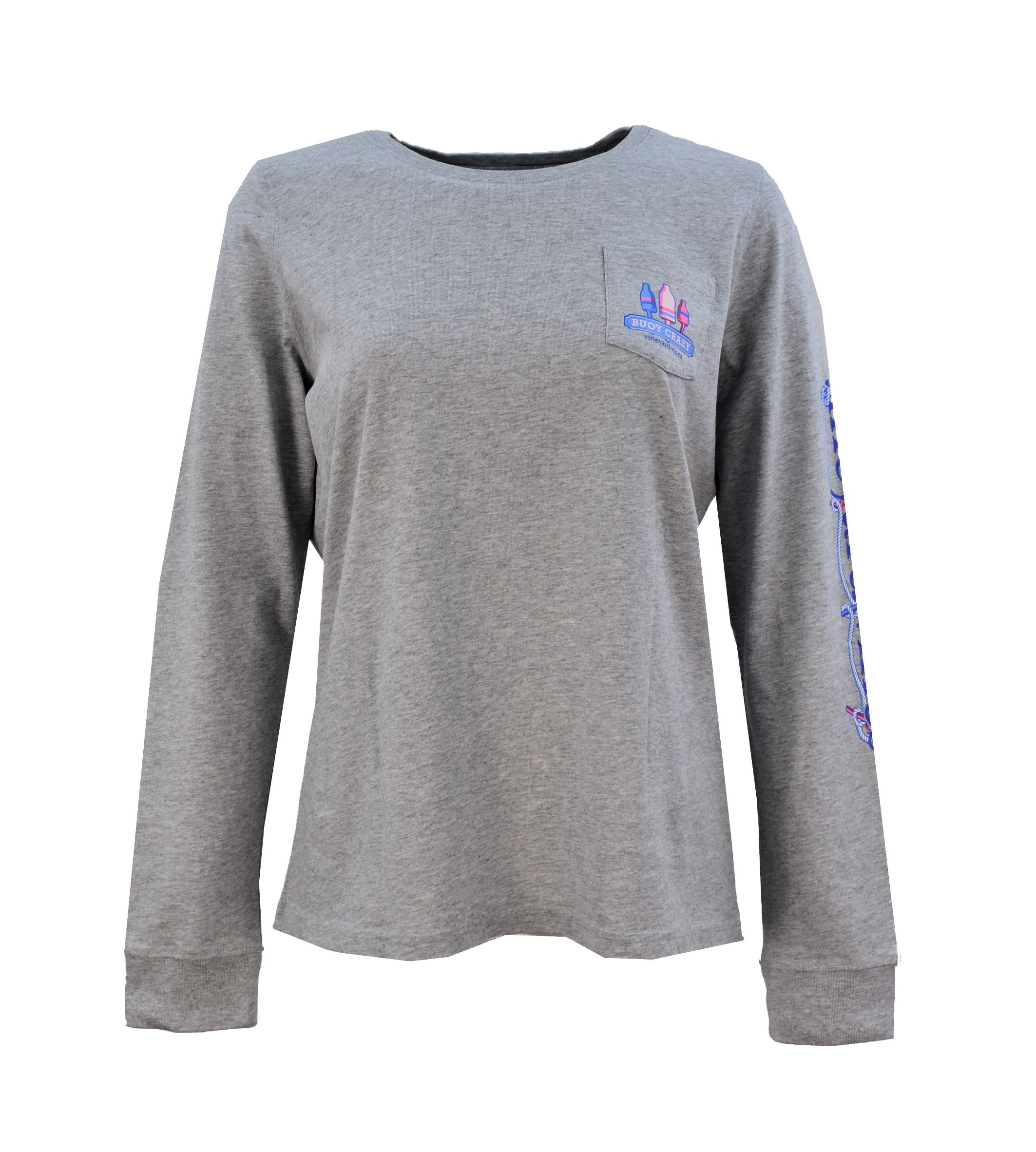 Vineyard Vines Women's Long Sleeve Pocket Graphic T-Shirt Buoy Crazy ...