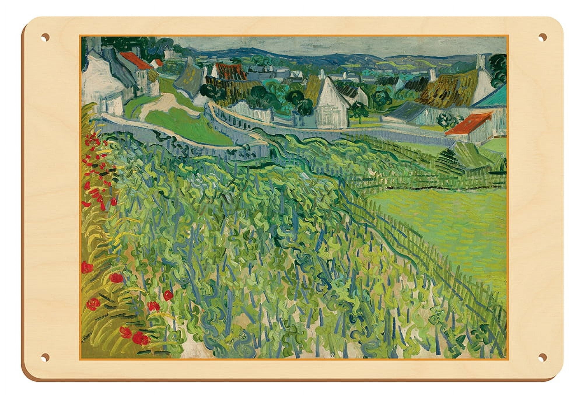 Vineyards at Auvers France - From an Original Color Painting by Vincent ...