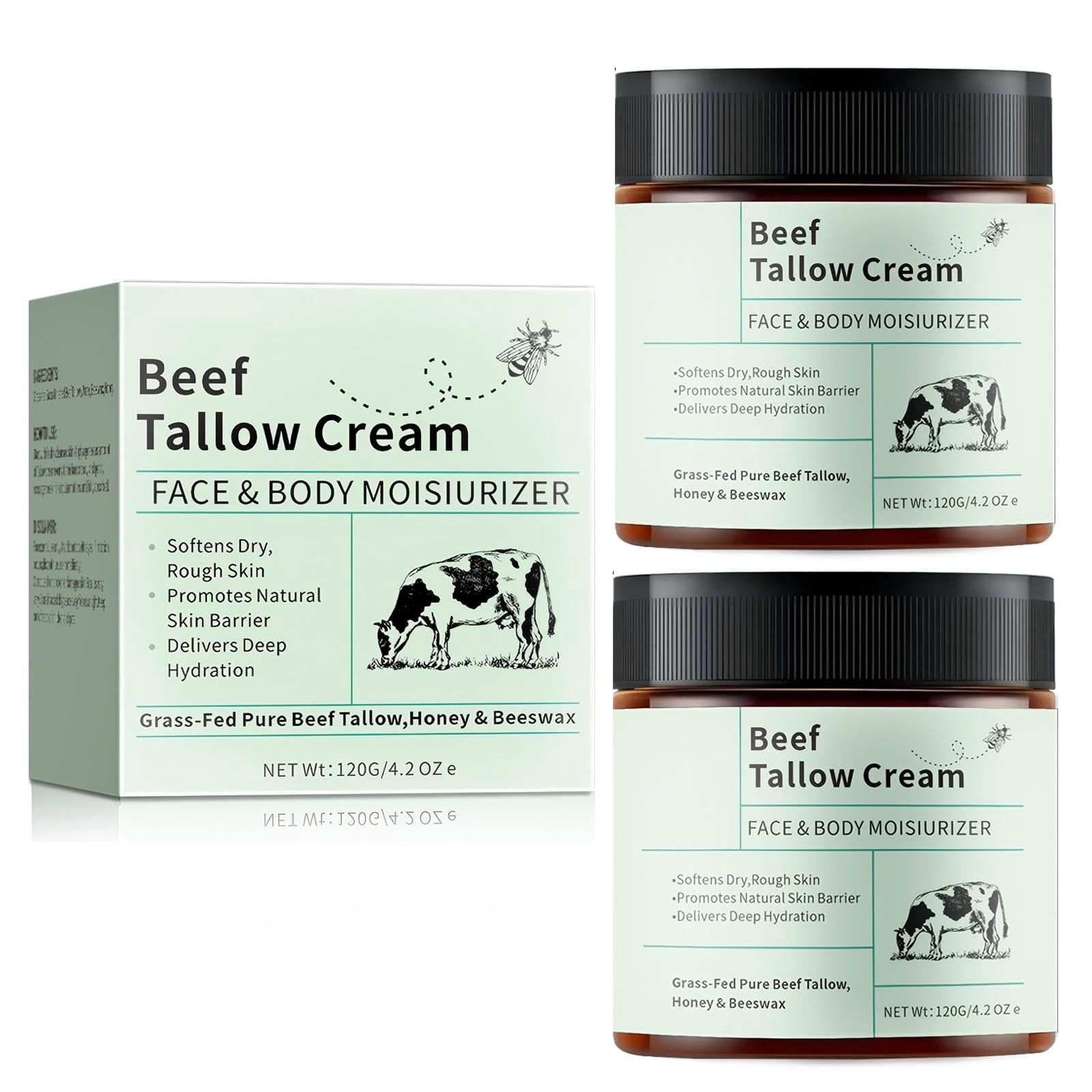 Vingtank Tallow and Honey BCA3 Balm - Grass-Fed Beef Tallow Moisturizer ...