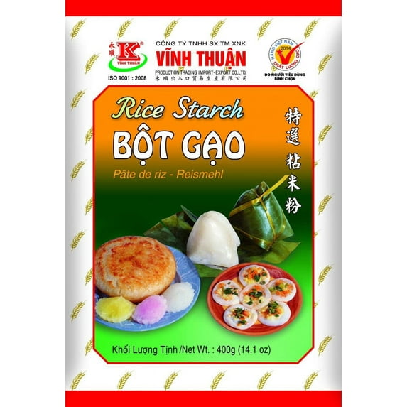 Vinh Thuan - Rice Starch MDA05 - Gluten Free - Bot Gao, 1 Bag (14.1 oz ...