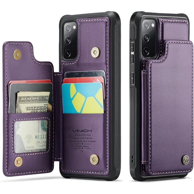 Vinich for Samsung Galaxy S20 FE Case with Card Holder, for Samsung S20 ...