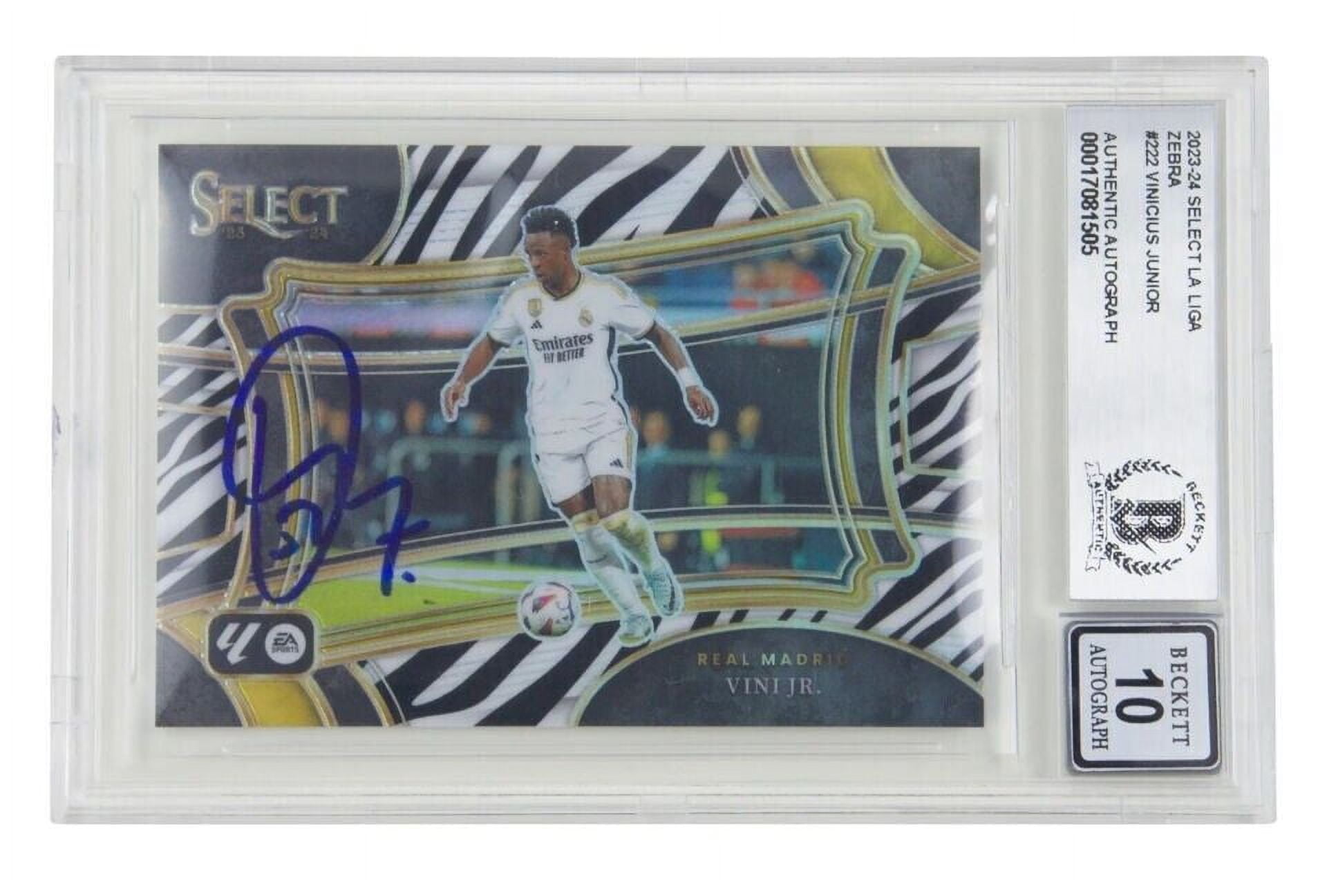 Vinicius Jr Signed 2023-24 Panini Select La Liga Zebra /25 – BGS 10 ...