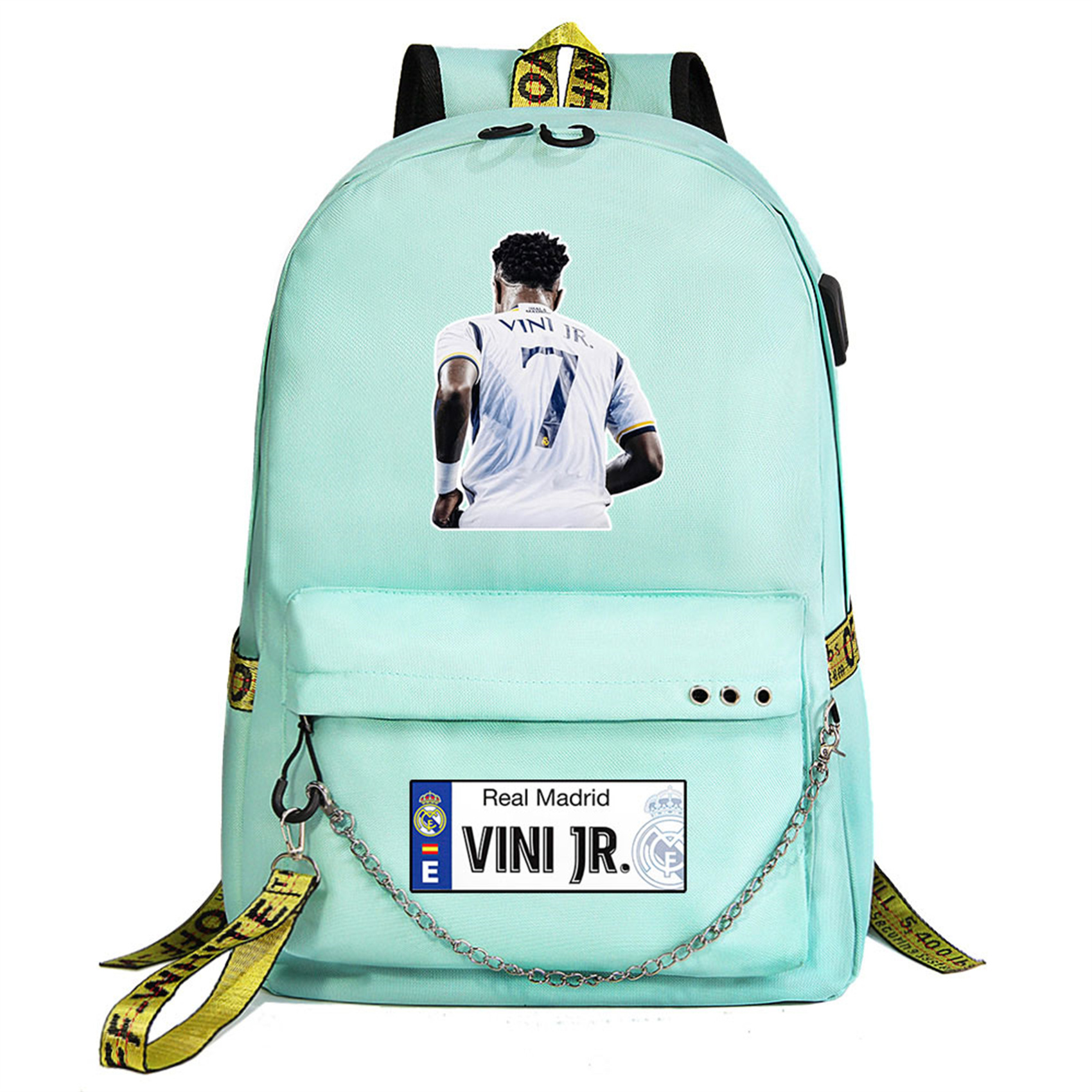 Vinicius Junior Fans Backpack Teens Multifunction USB Book Bag ...