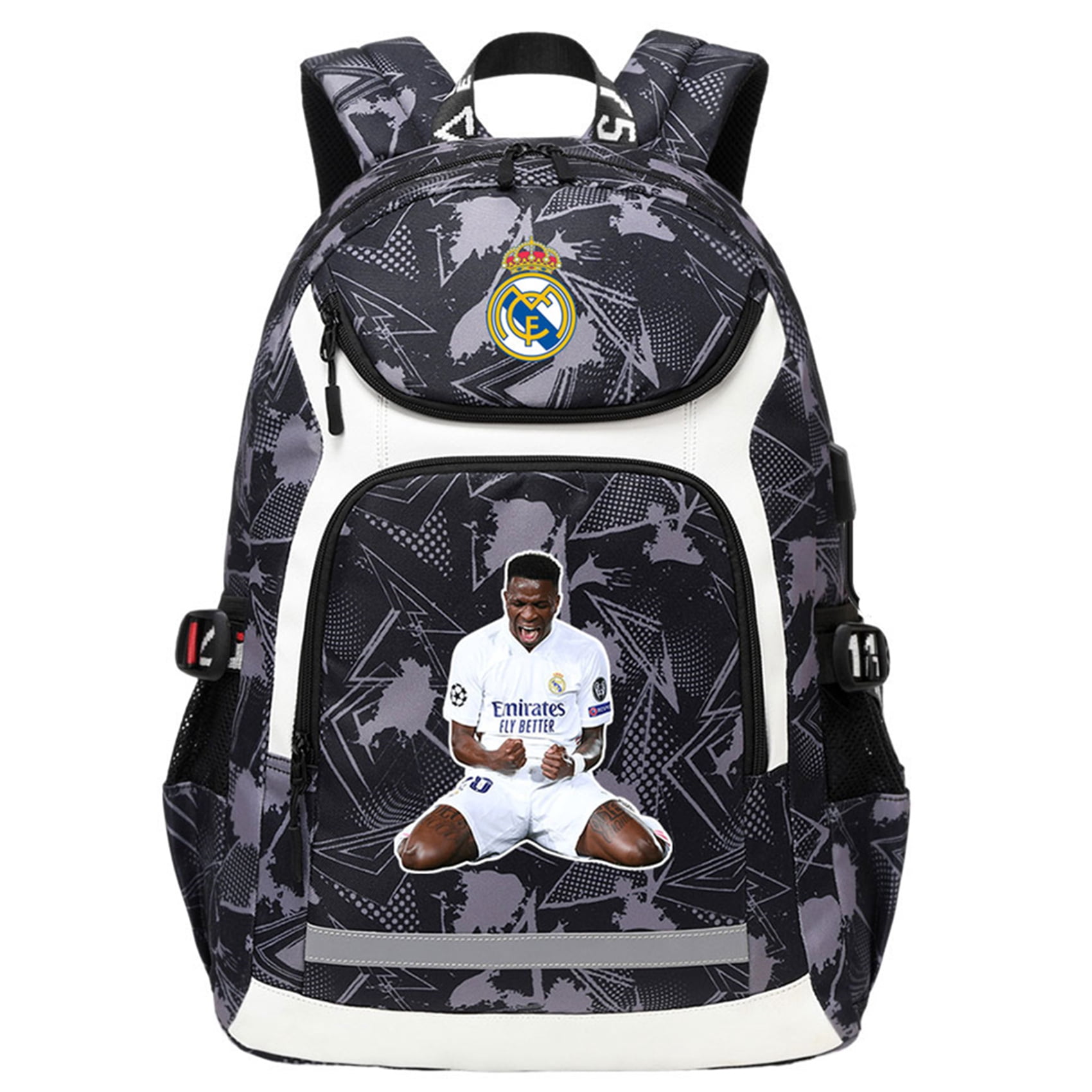 Vinicius Junior Football Star Backpack Large Student Book Bag Teens ...