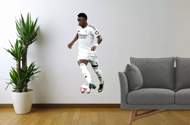 Vinicius Junior Jr Wall Sticker, Vinyl Decal, Soccer Decor Reusable ...