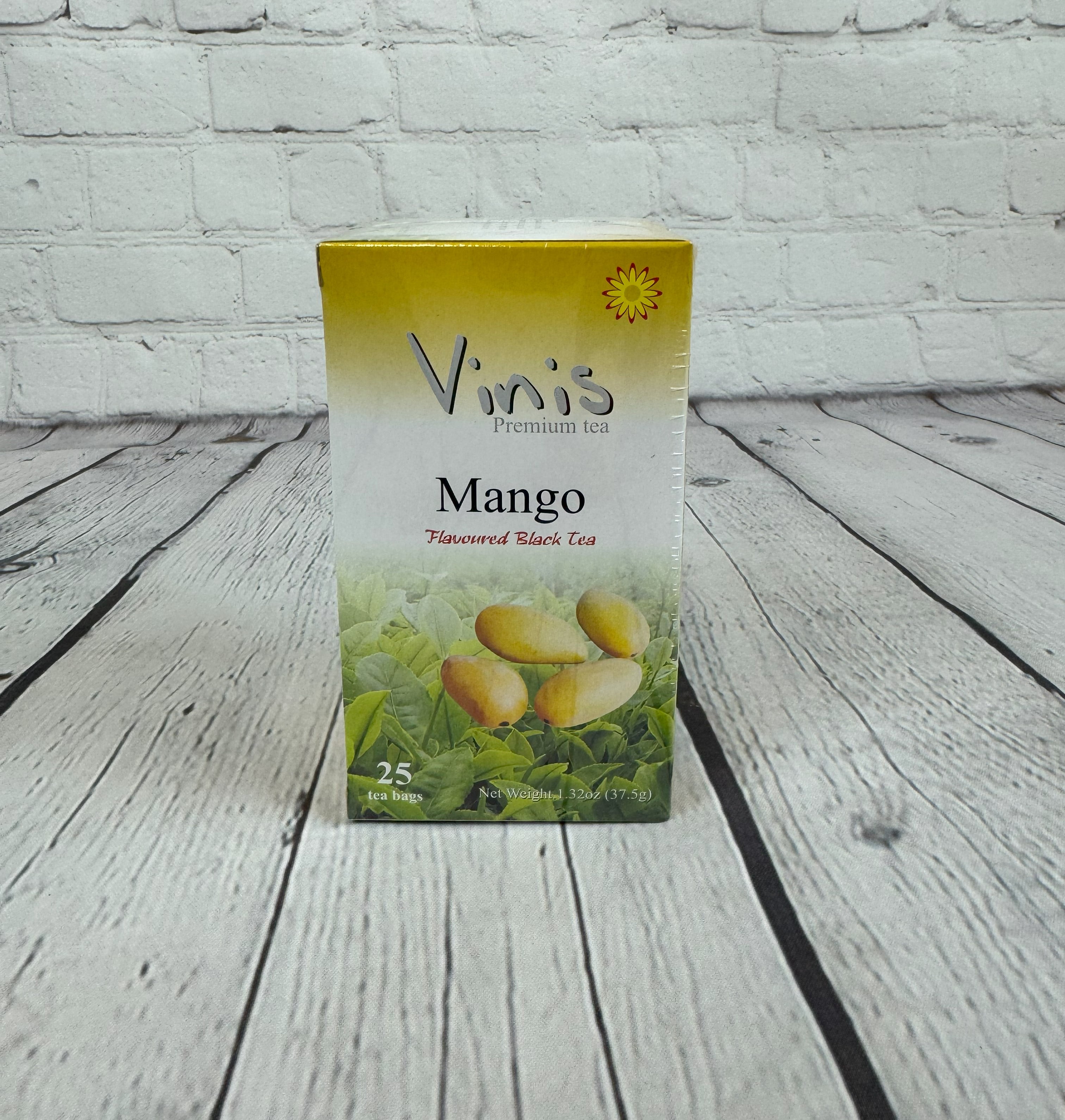 Vinis Premium Flavored Black Tea 25 Tea Bags per Box, (Pack of 6) 150 ...