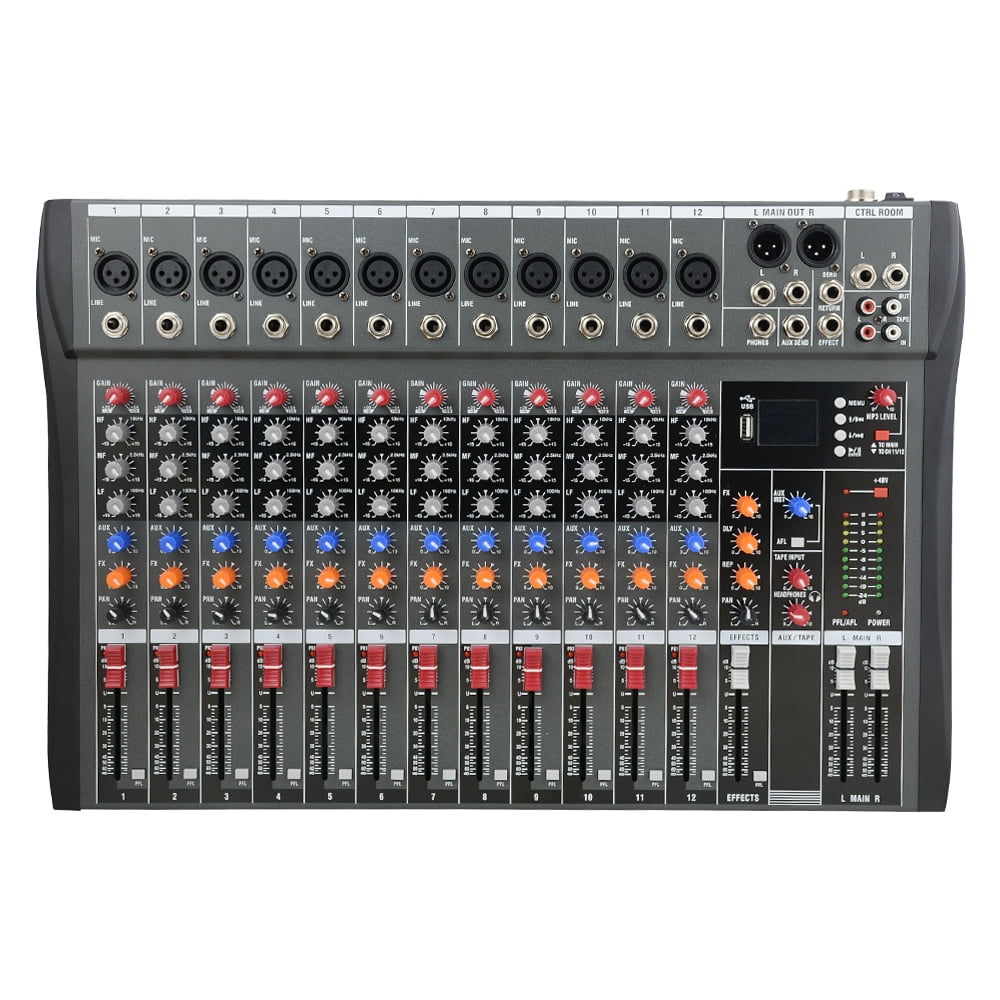 Vinmax 12 Single-Channel USB Digital Mixing Console Mixer Bluetooth ...