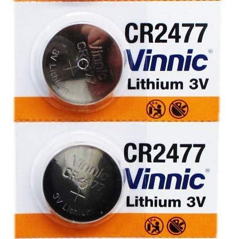 Vinnic CR2477 3V Lithium Cell 2 Batteries EXP. 2028 - Walmart.com