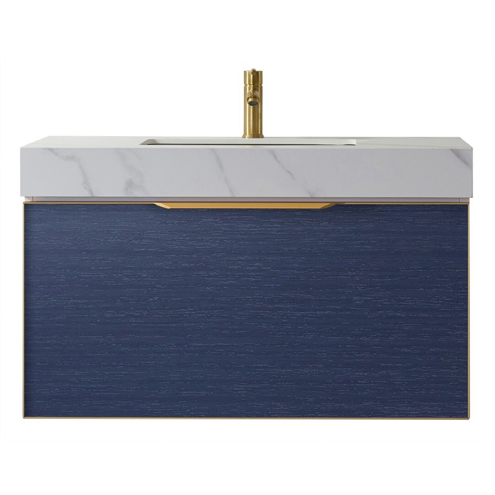 Vinnova Alicante 36" Floating Vanity, White Top, Classic Blue - Walmart.com