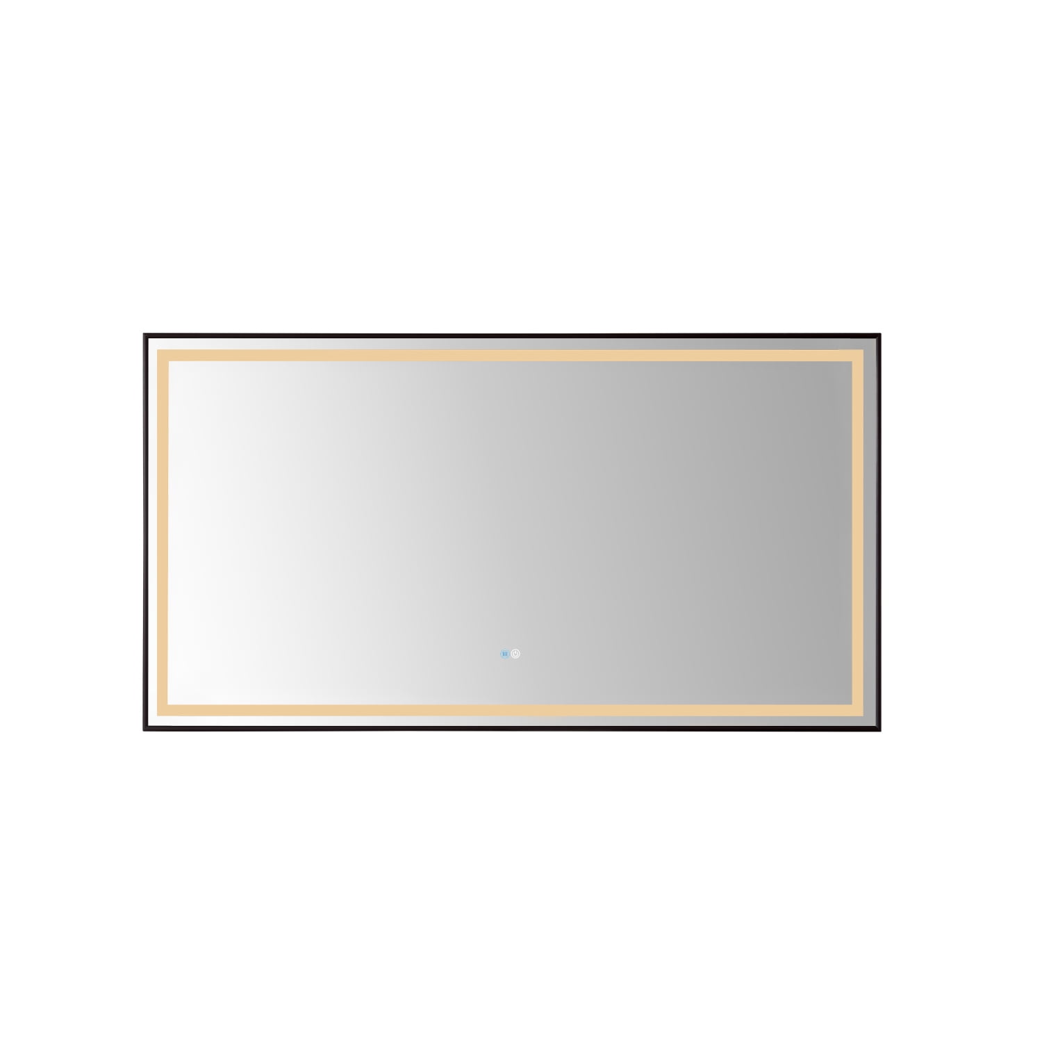 Vinnova Teruel 60" Rectangle Black Framed LED Wall Mount Bathroom ...