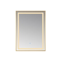 Vinnova Teruel 60" Rectangle Black Framed LED Wall Mount Bathroom ...