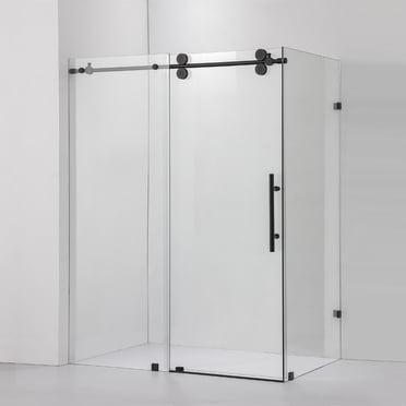 VIGO Frameless Square Clear Shower Enclosure (36 x 36) Chrome - Walmart.com