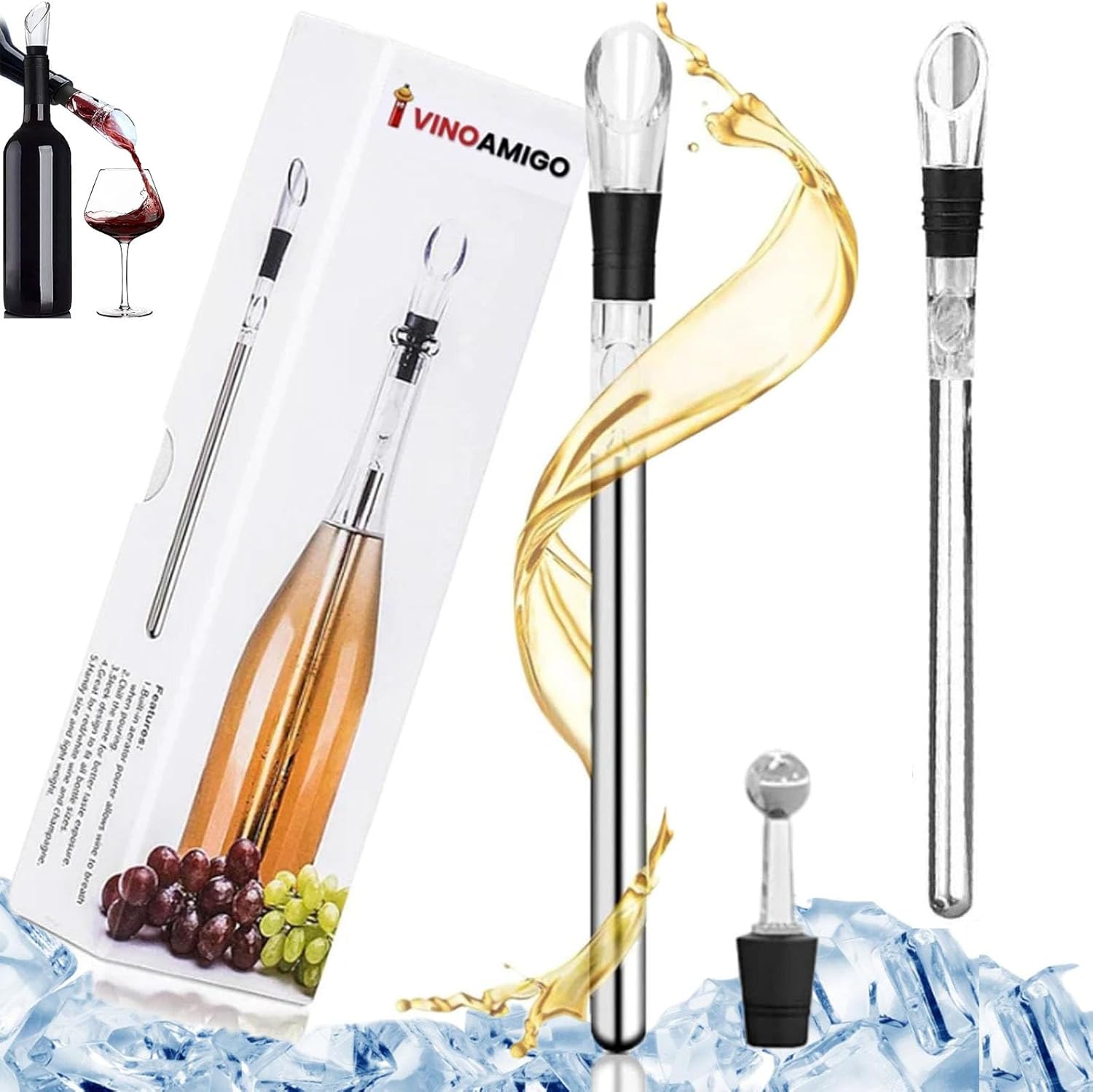 Vinoamigo - Wine Cooling Stick, Vino Amigo Wine Cooling Stick, 2025 New ...