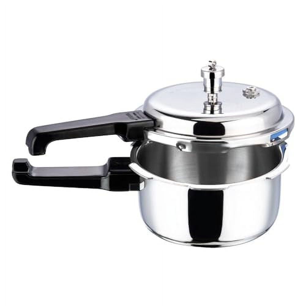 Vinod V-3L Stainless Steel Sandwich Bottom Pressure Cooker, 3-Liter ...