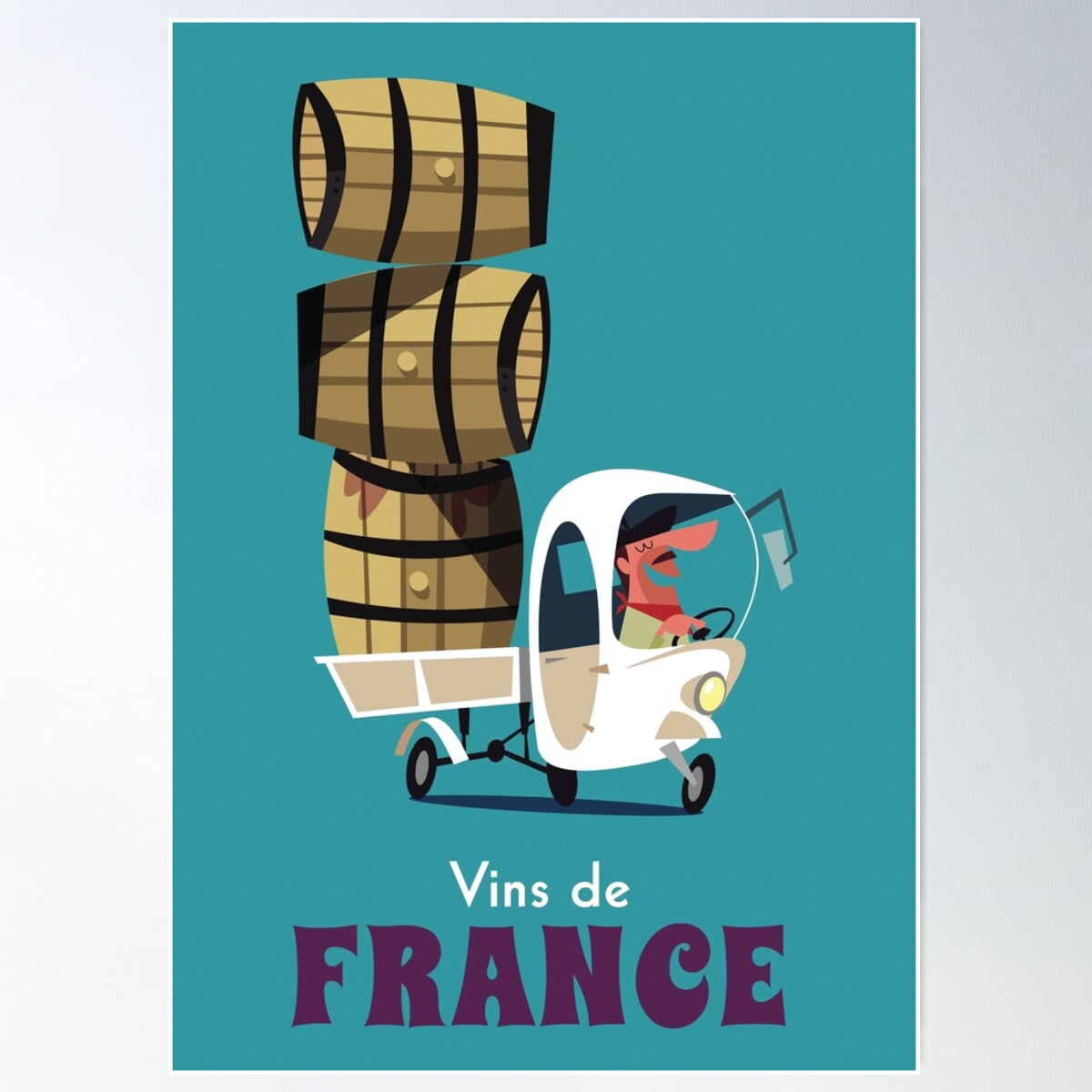 Vins De France Poster Poster Wall Art, Modern Wall Decor For Living ...