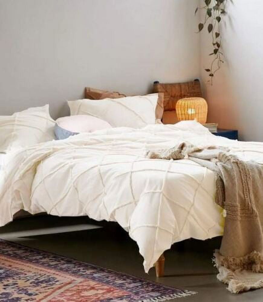 Vinsan Hand Tufted Cotton Duvet Cover set, Boho Bedding Comforter Cover ...