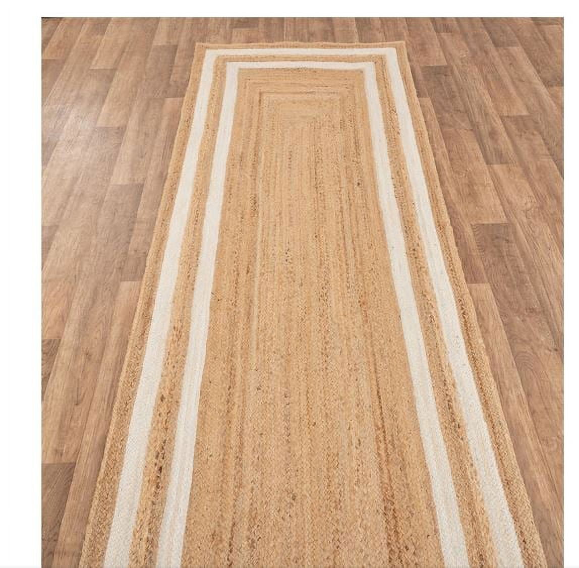 Vinsan International Hand Woven Braided Farmhouse Jute Round Rug 2'6" x 4' Ft - Walmart.com