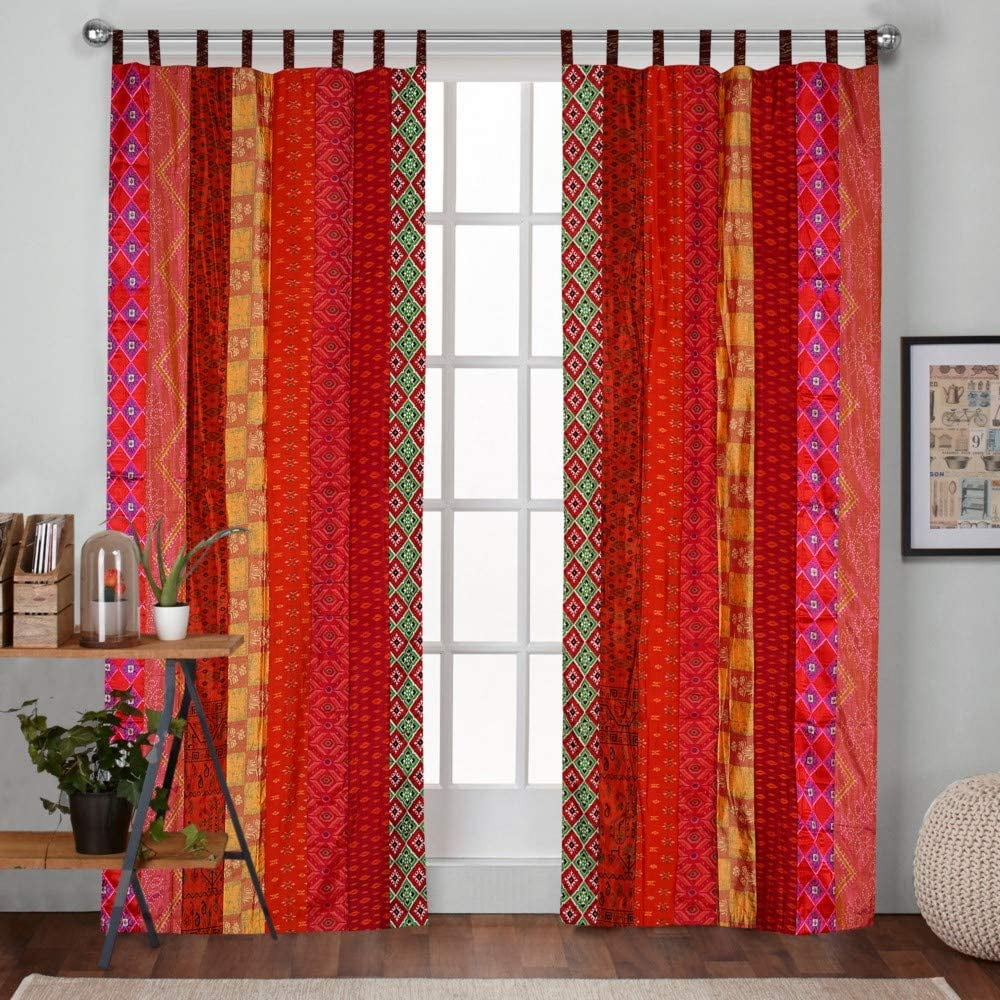Vinsan International Indian Curtain Saree Silk Curtain Theme Patchwork ...
