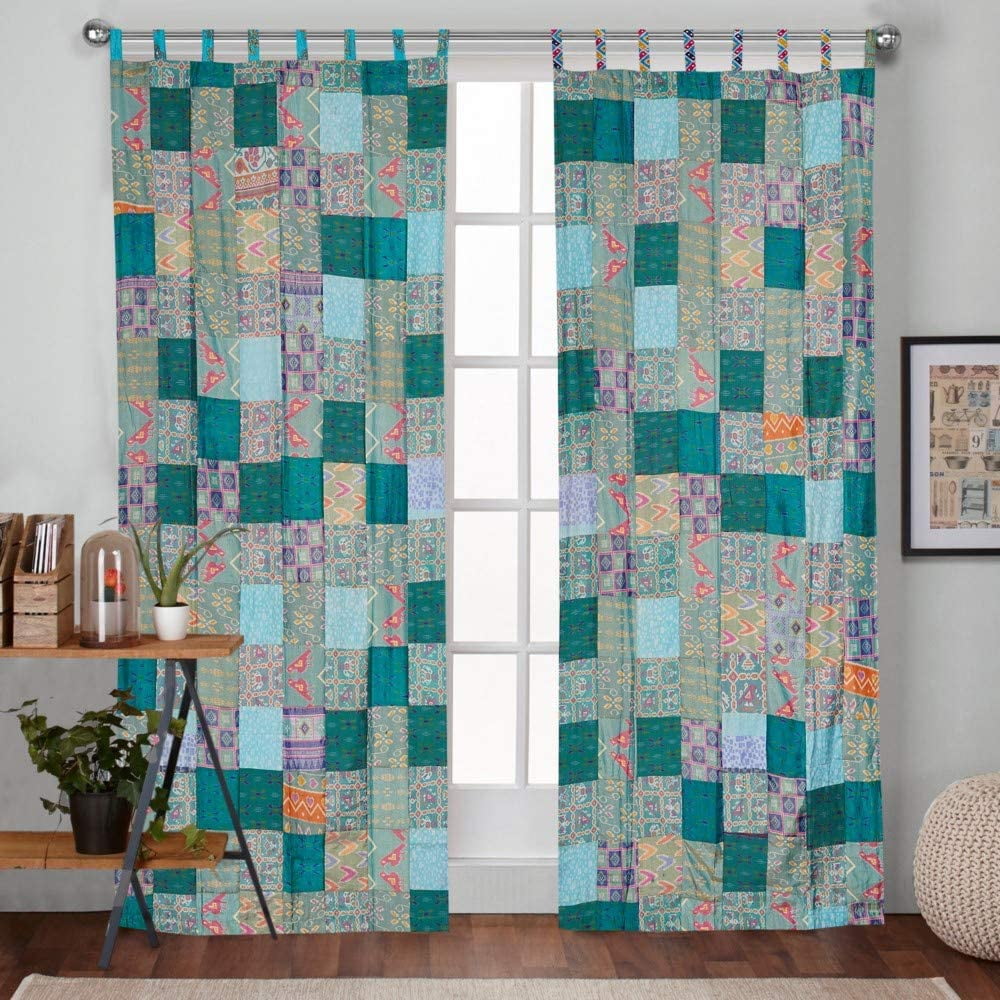 Vinsan International Indian Curtain Saree Silk Curtain Theme Patchwork ...