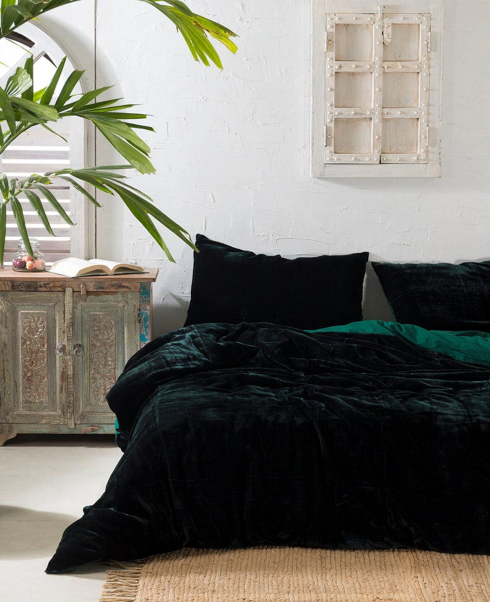 Home Essence Apartment Alyssa Diamond Quilted Velvet Duvet Cover Set ...