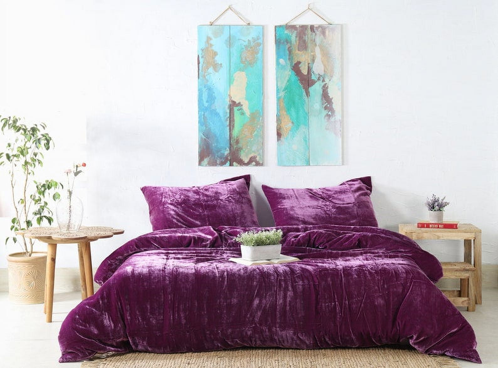 Vinsan International Ultra-Luxe Velvet Duvet Cover, Boho Bedding UO ...