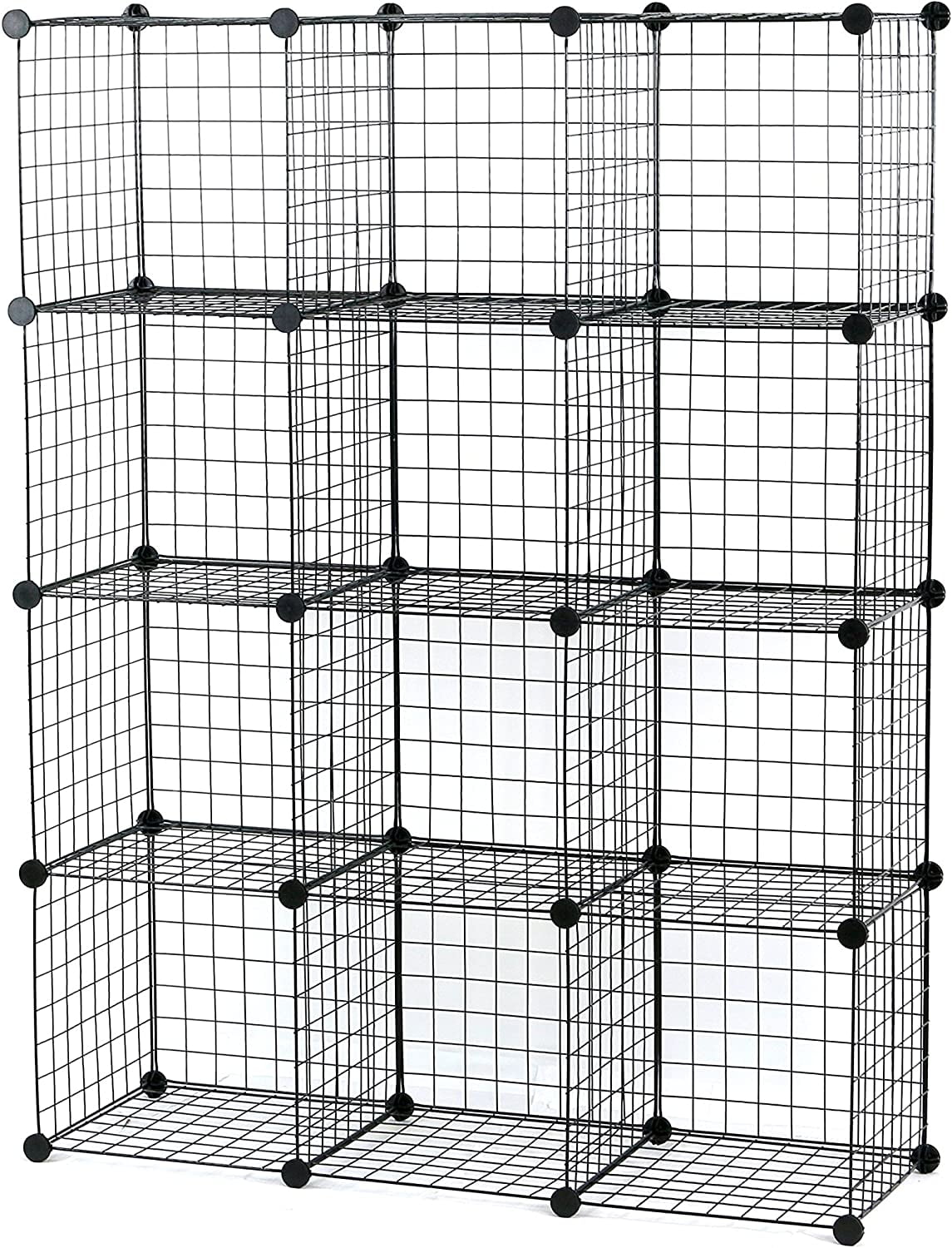 Vinsco - 14 * 14 Inch Big Cube Multi Use DIY 12 Cube Wire Grid ...