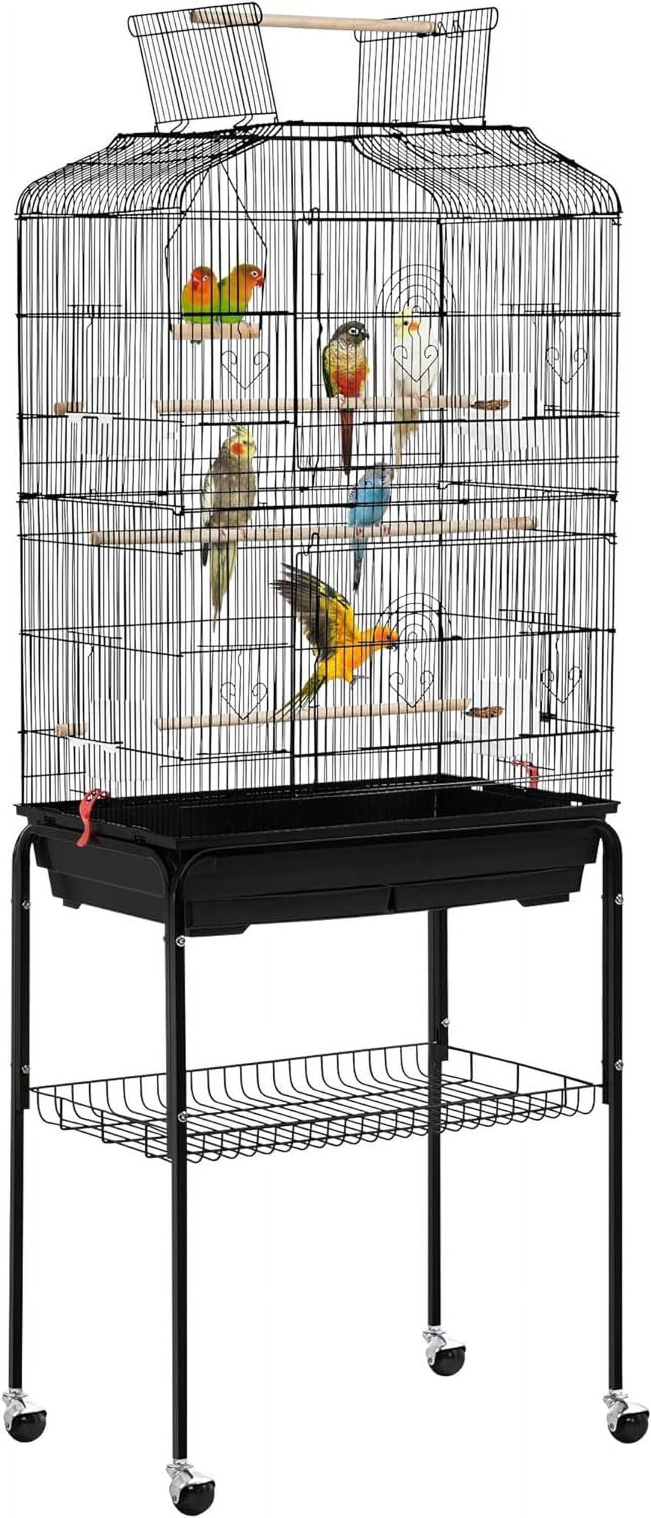 Vinsco 67.5inch Height Extra Large Bird Cage Cockatiel Cage Metal ...
