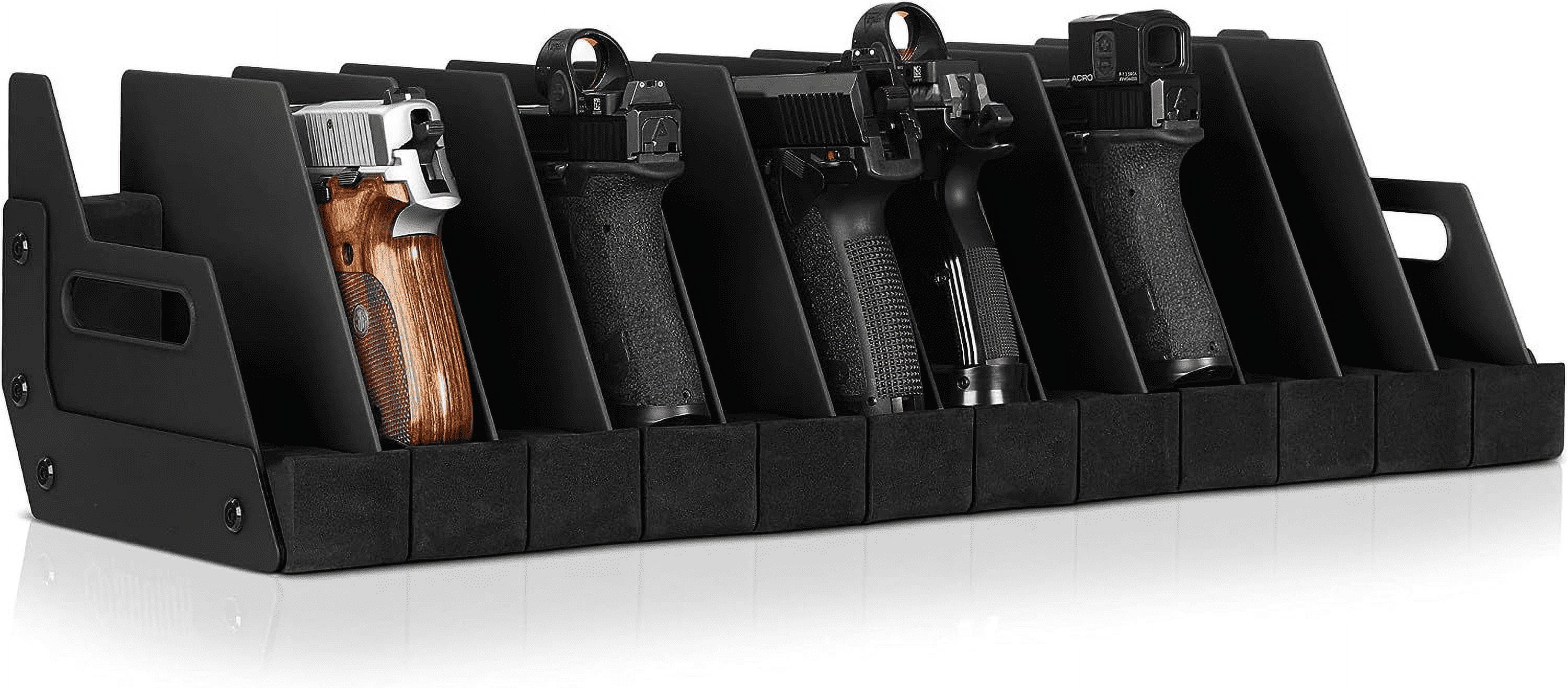 Vinsco Gun Pistol Revolver Firearm Handgun Rack Stand, Fit 4-12 of Most ...