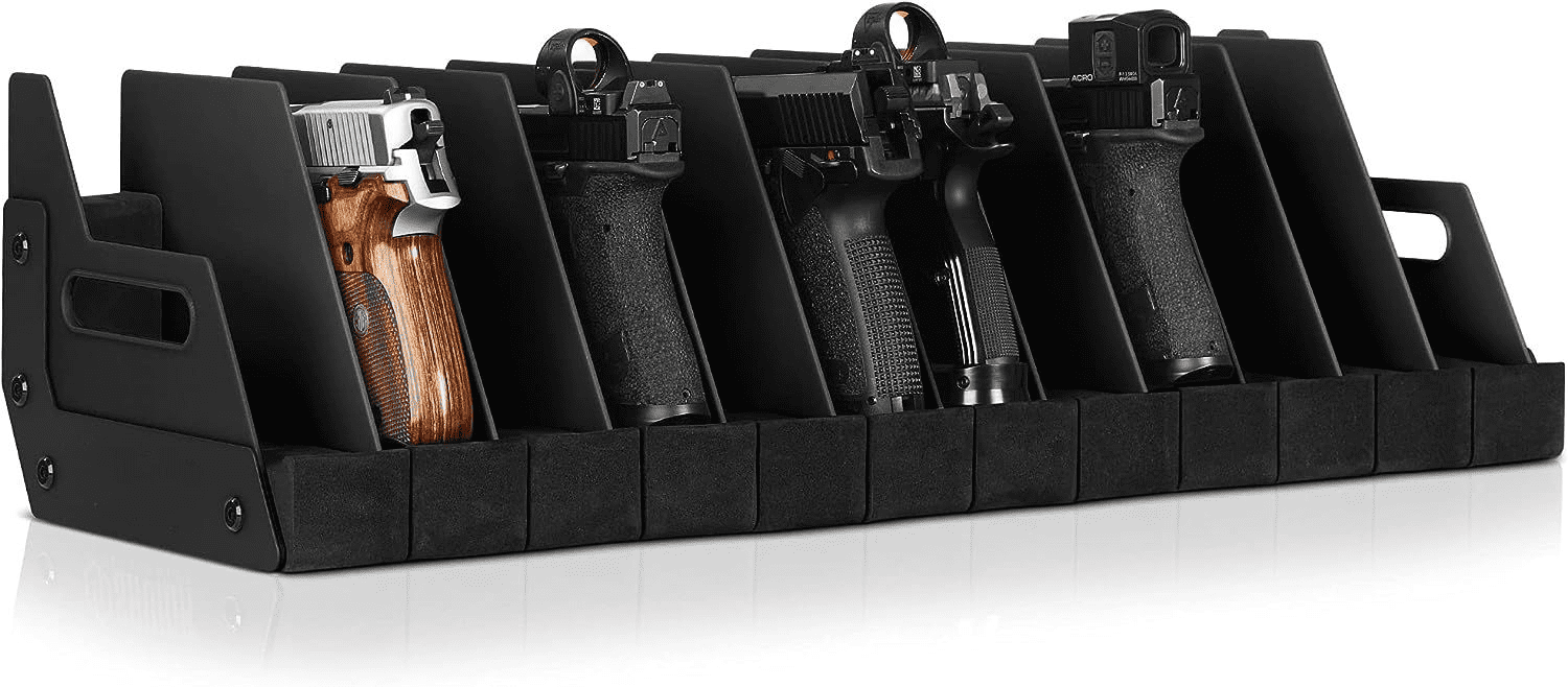 Vinsco Gun Pistol Revolver Firearm Handgun Rack Stand, Fit 4-12 of Most ...