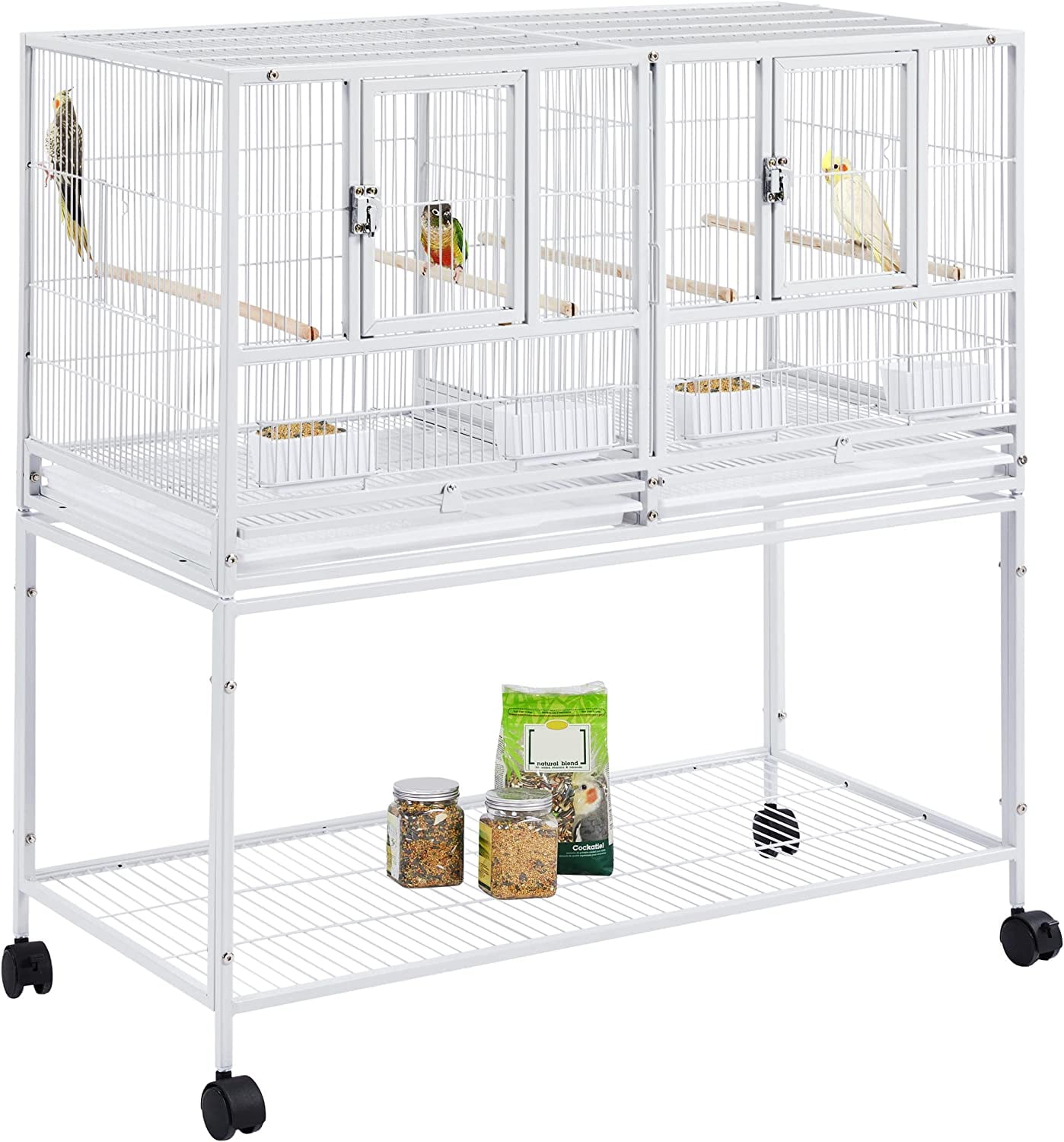 Vinsco Stackable Divided Breeder Breeding Parakeet Bird Cage for ...